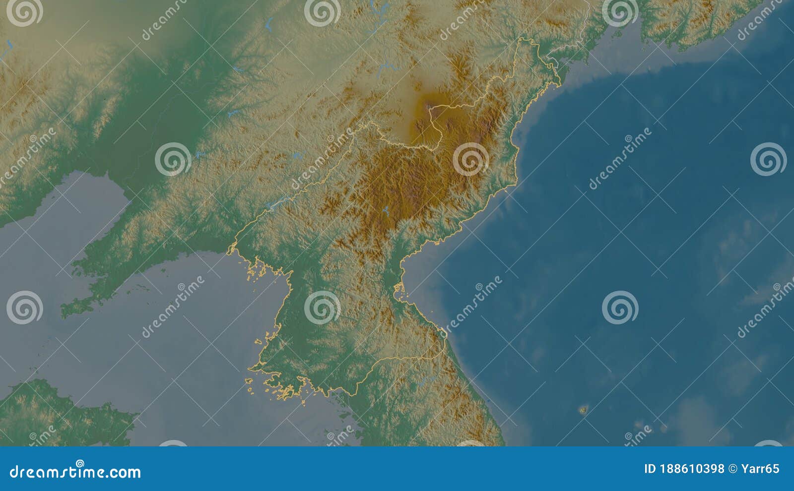 North Korea - Overview. Relief Stock Illustration - Illustration of ...