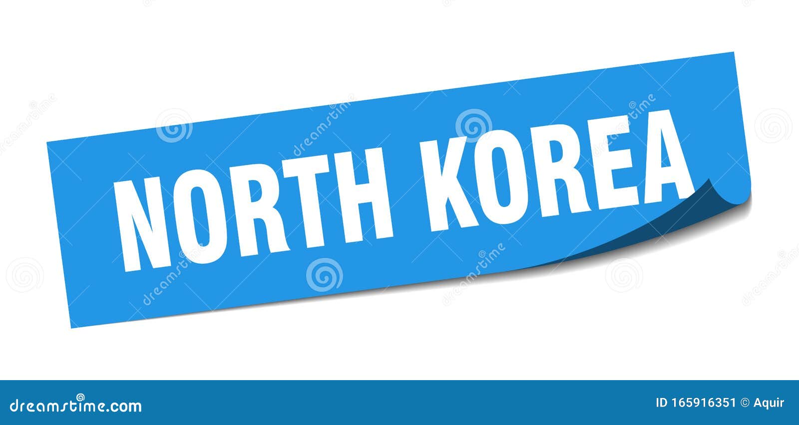 North Korea Sticker. North Korea Square Peeler Sign Stock Vector ...