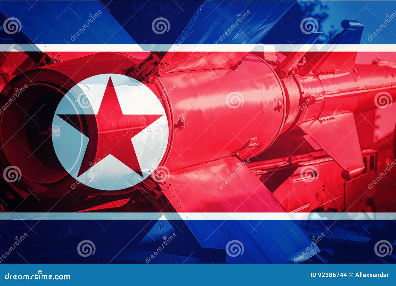 North Korean ICBM Missile. Nuclear Bomb, Nuclear Test Stock Photo ...