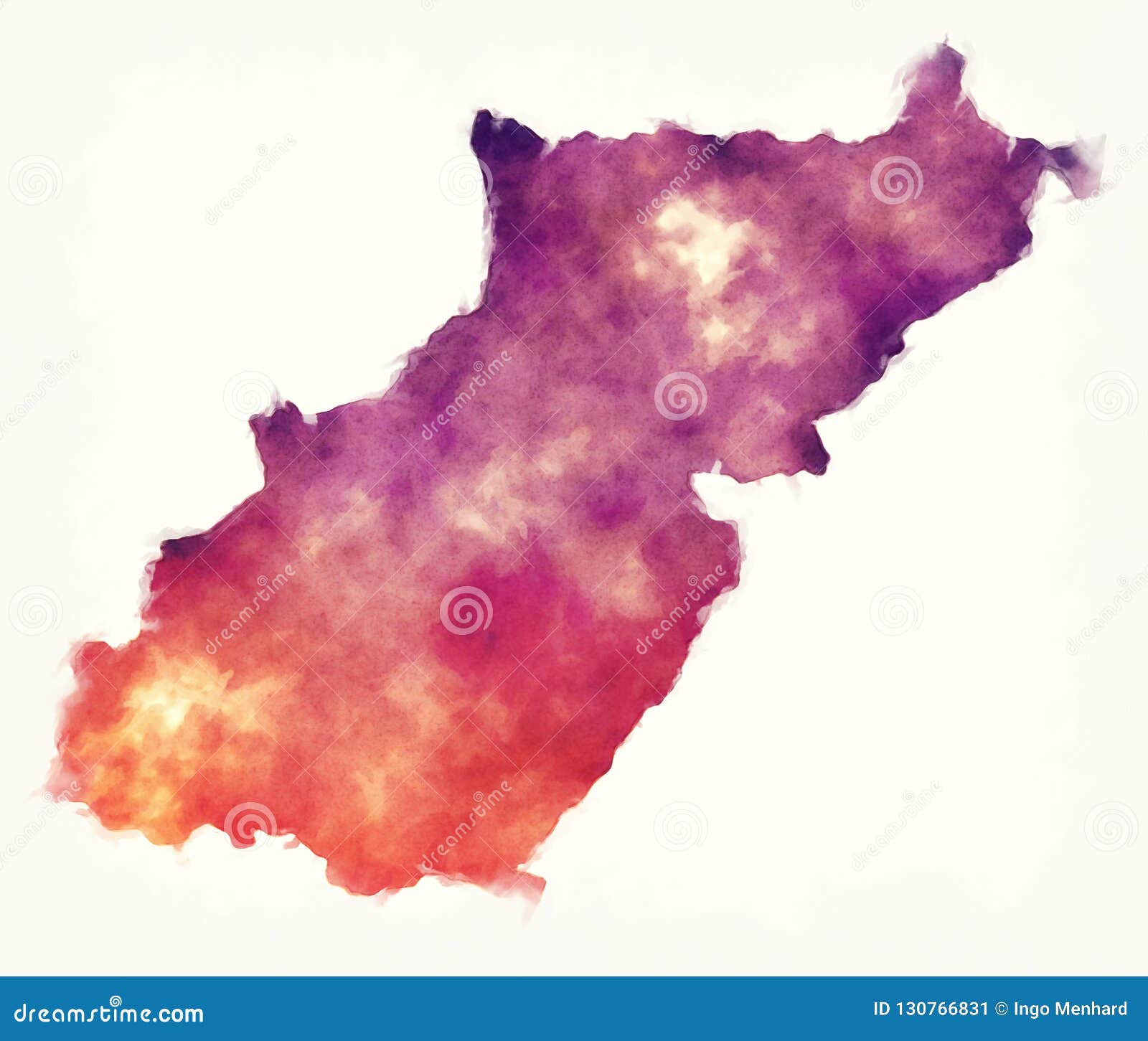 North Lebanon Governorate Map in Front of a White Background Stock ...