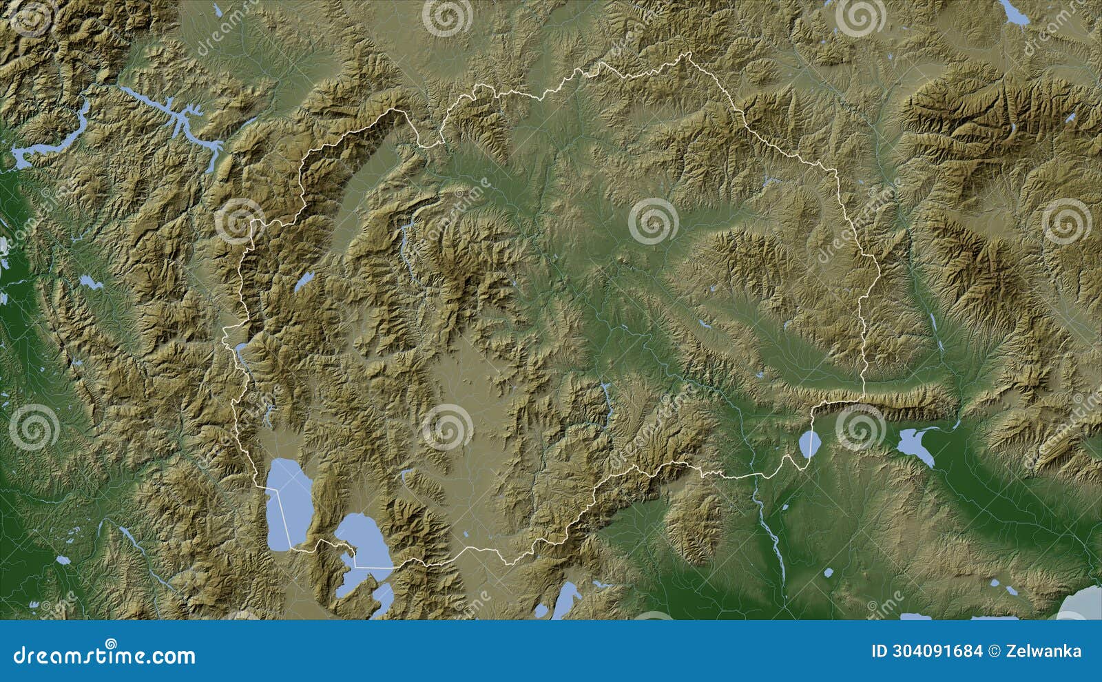 North Macedonia Country Map. Black Silhouette And Outline Isolated On ...