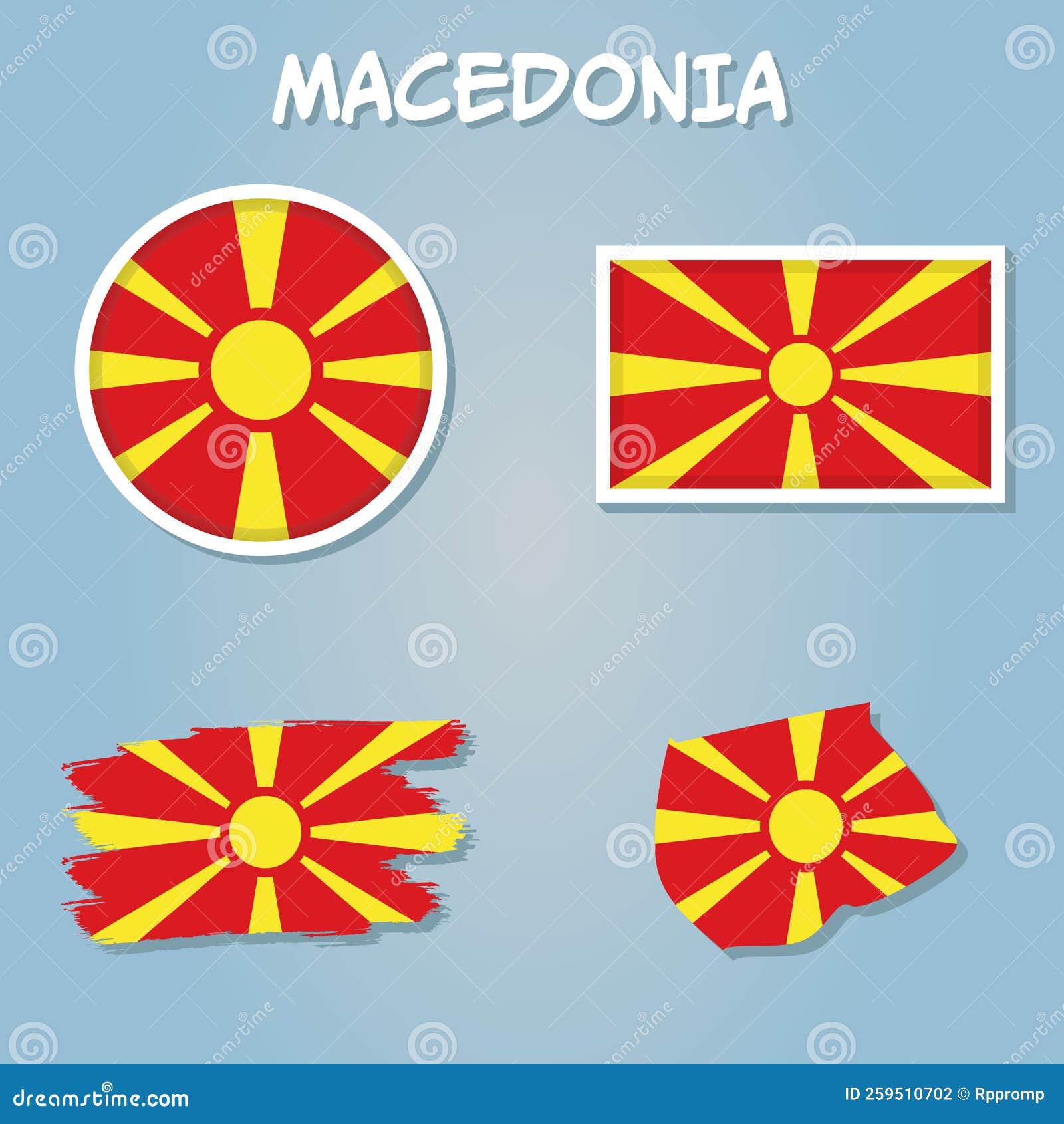 North Macedonia Vector Map Flag Silhouette Illustration Isolated Stock ...