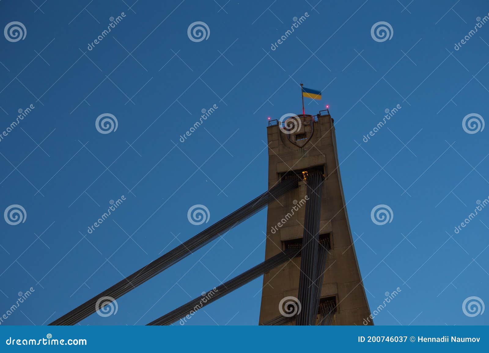 North Moscow Bridge in Kiev at Night Stock Image - Image of dusk ...