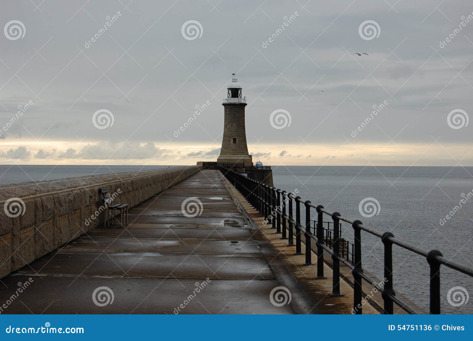 North Pier Lighthouse at Tynemouth Stock Photo - Image of mouth ...