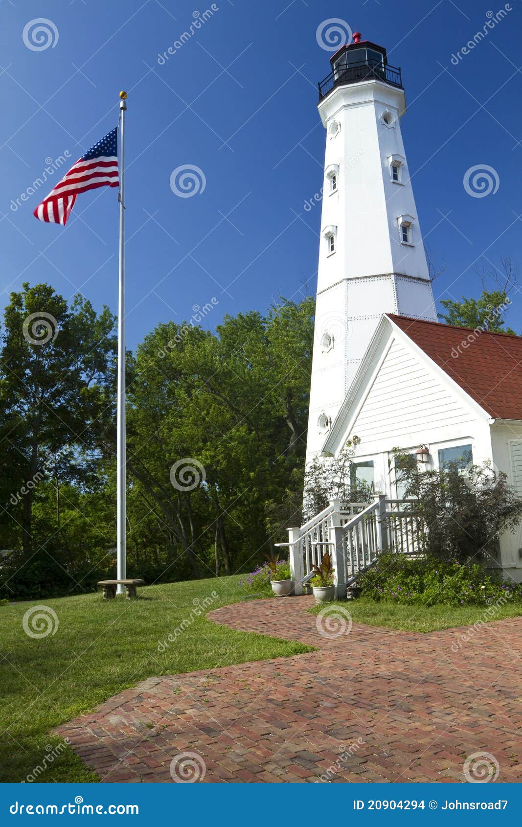 North Point Lighthouse stock photo. Image of guide, coast - 20904294