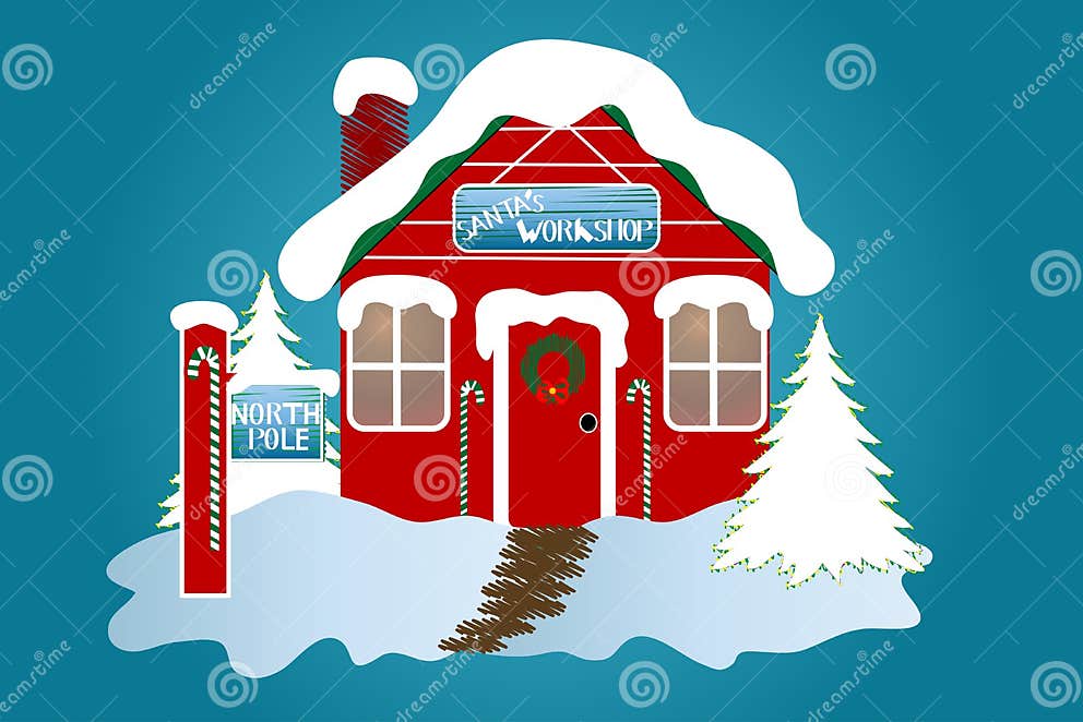 The North Pole stock illustration. Illustration of windows - 1344525