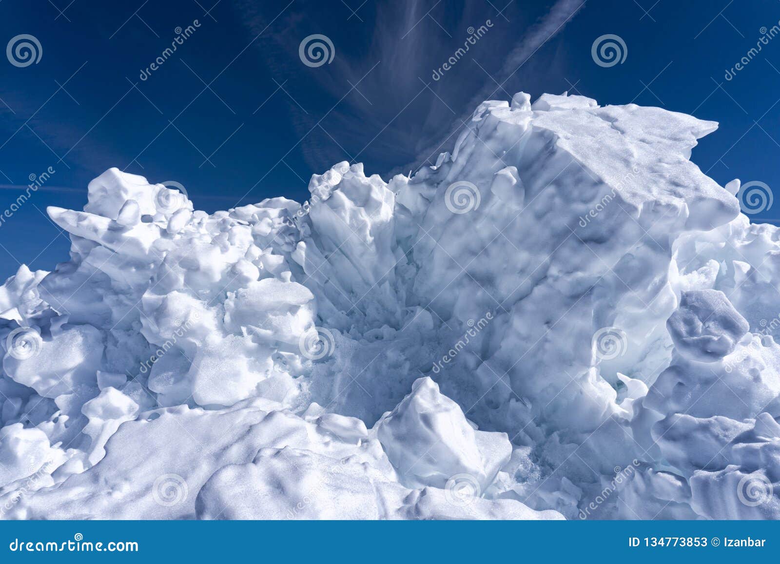 North Pole Fragmented Pack Snow Polar Iceberg Stock Image - Image of ...