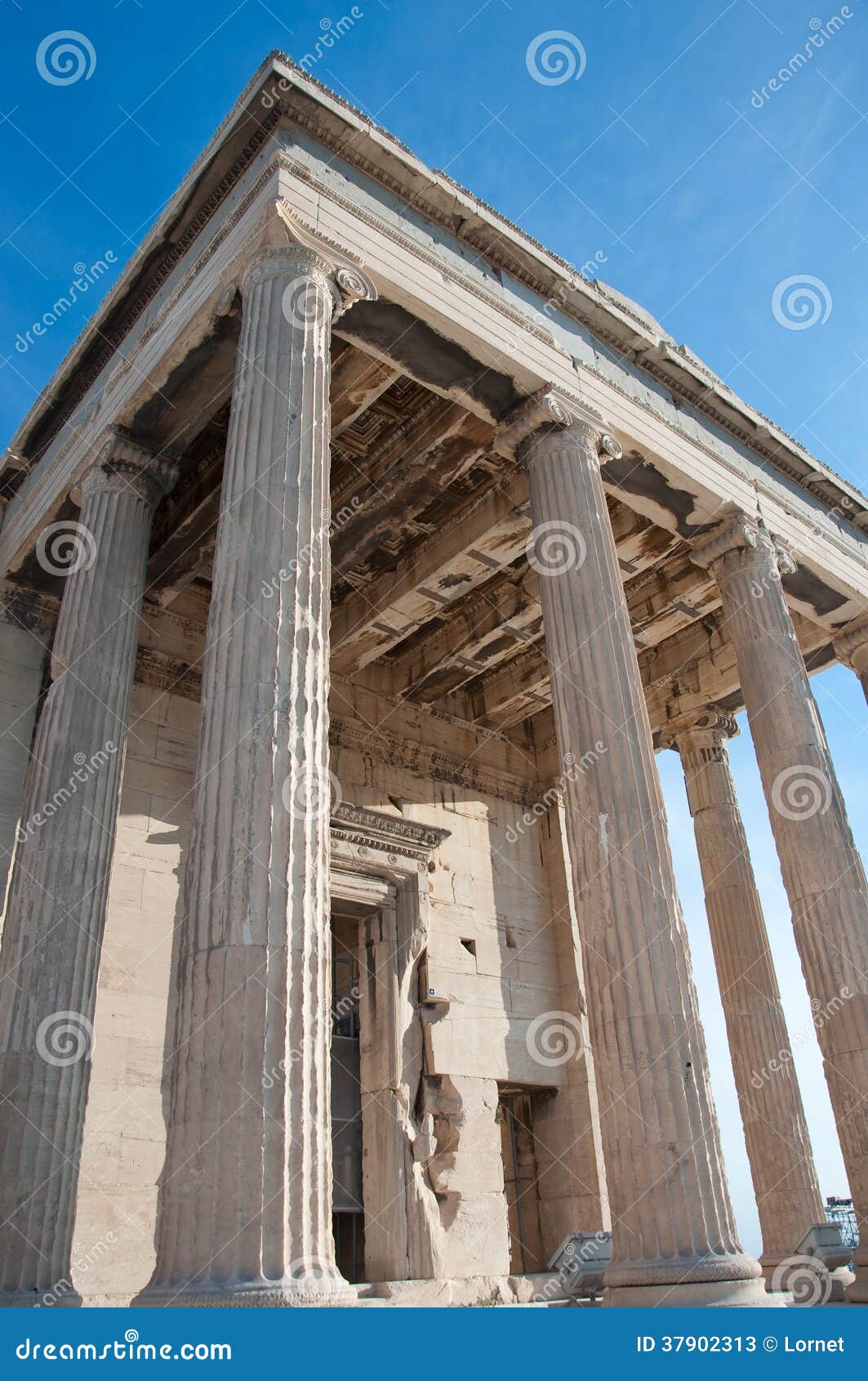 The North Portico of the Erechtheion, Athens, Greece. Stock Image ...