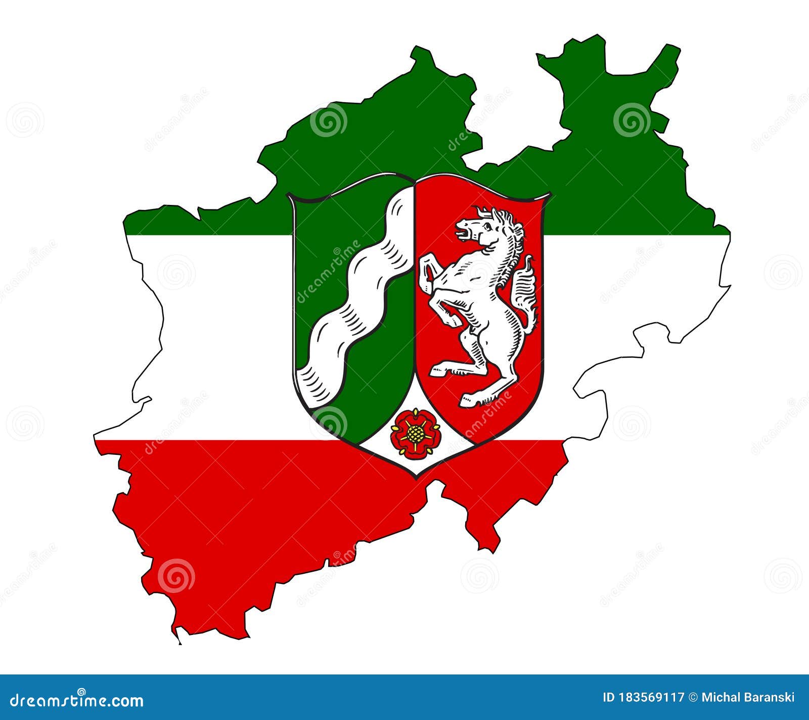 North rhine map stock illustration. Illustration of geography - 183569117