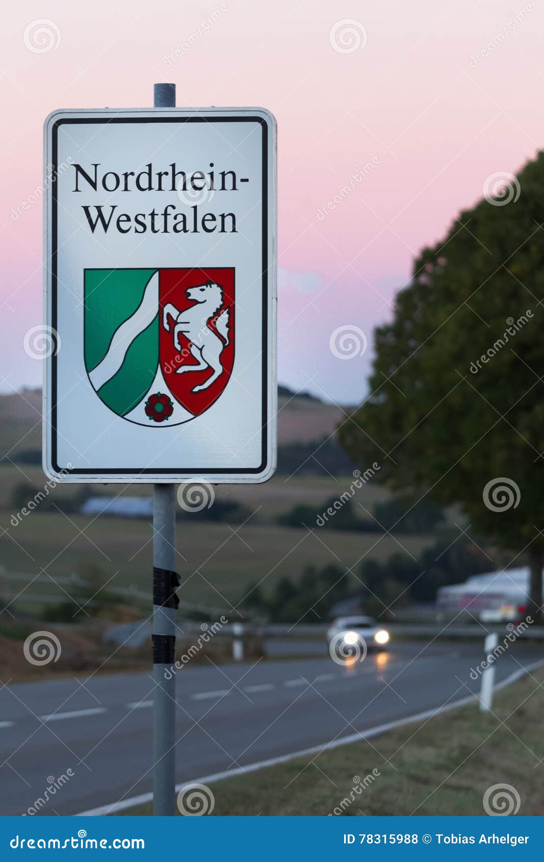 North Rhine-Westphalia Sign Germany Stock Photo - Image of national ...