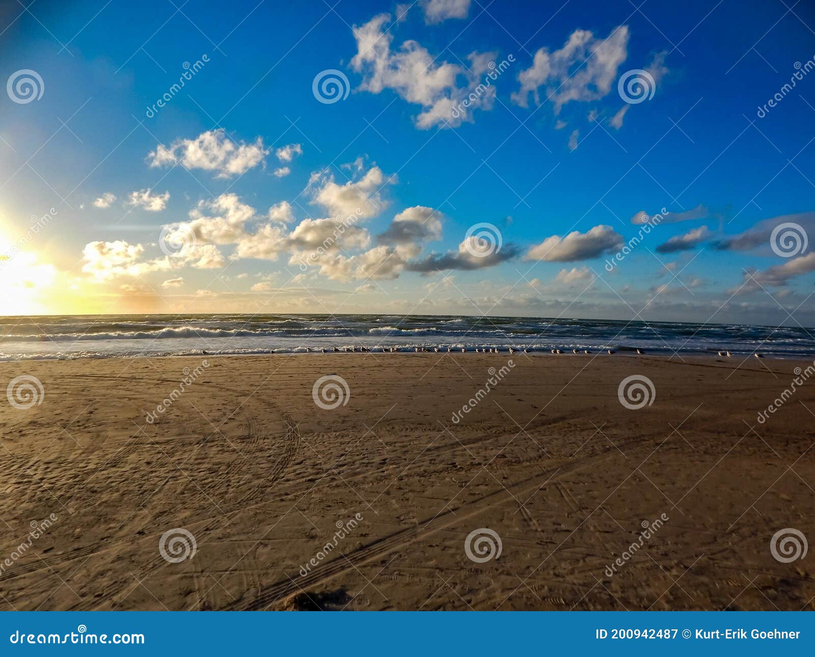On the North Sea Beach in Denmark Stock Image - Image of sunlight ...