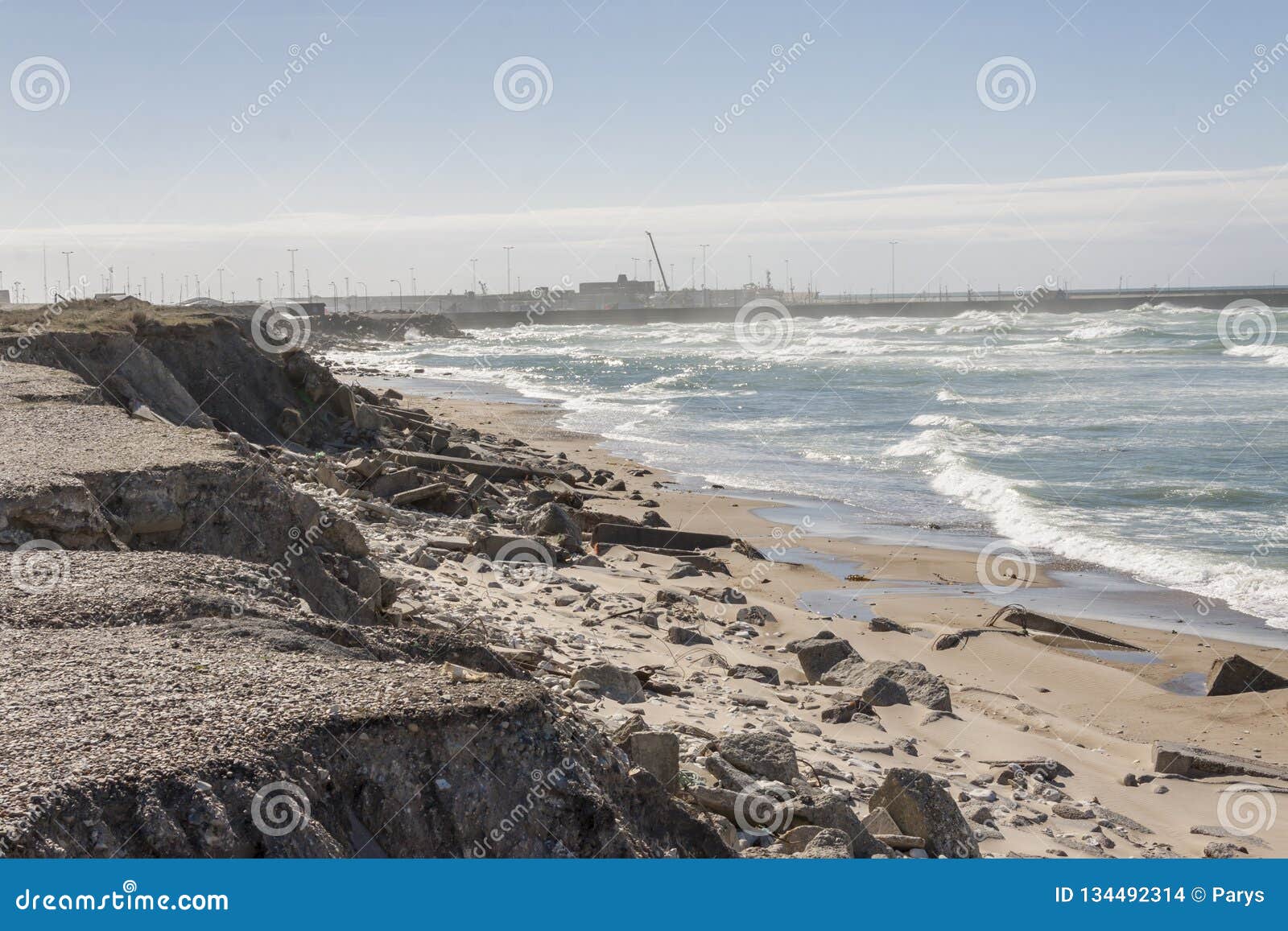 North Sea, Coast in Denmark Stock Photo - Image of white, ocean: 134492314