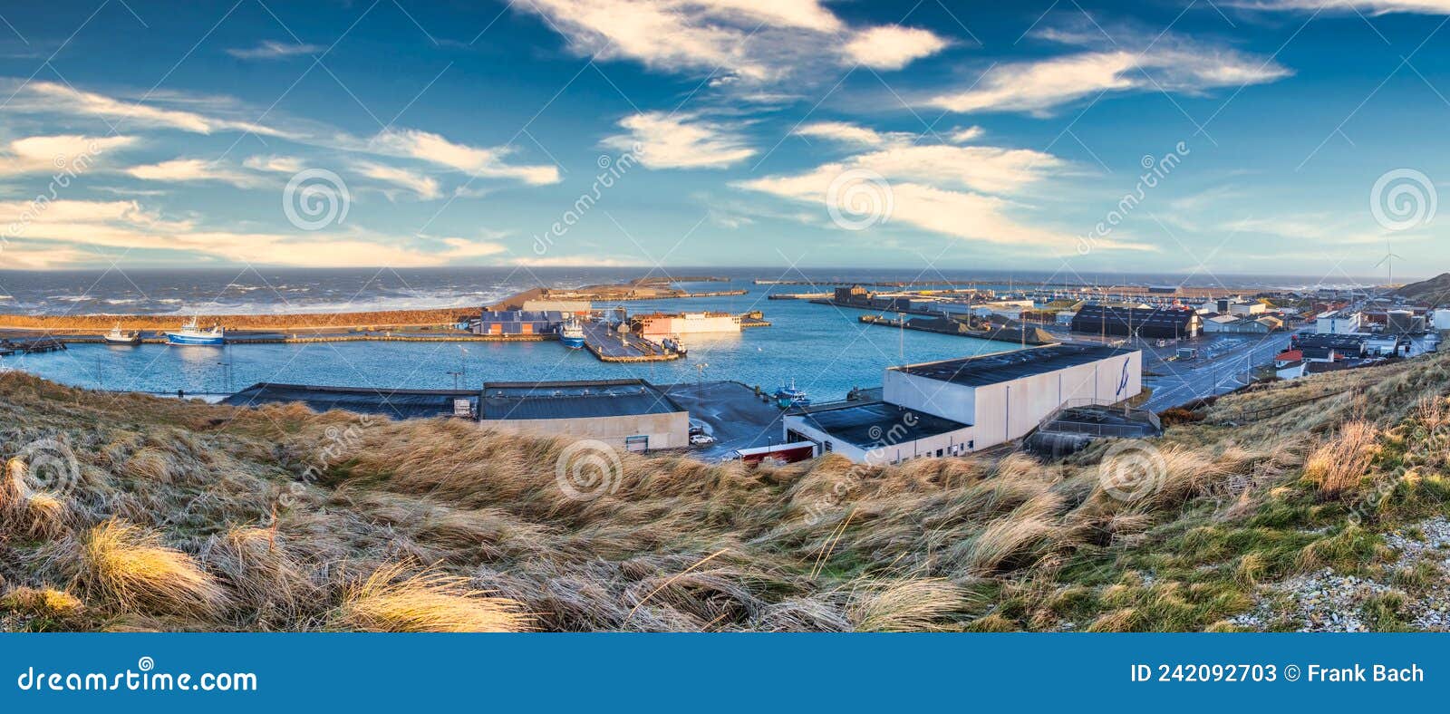 North Sea Coast Harbour Harbor in Hanstholm, Denmark Stock Image ...