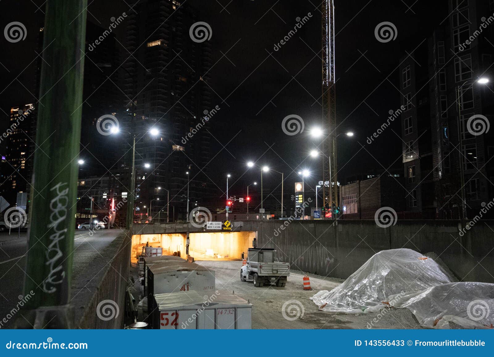 North Seattle Highway 99 Construction March 2019 Editorial Stock Photo ...