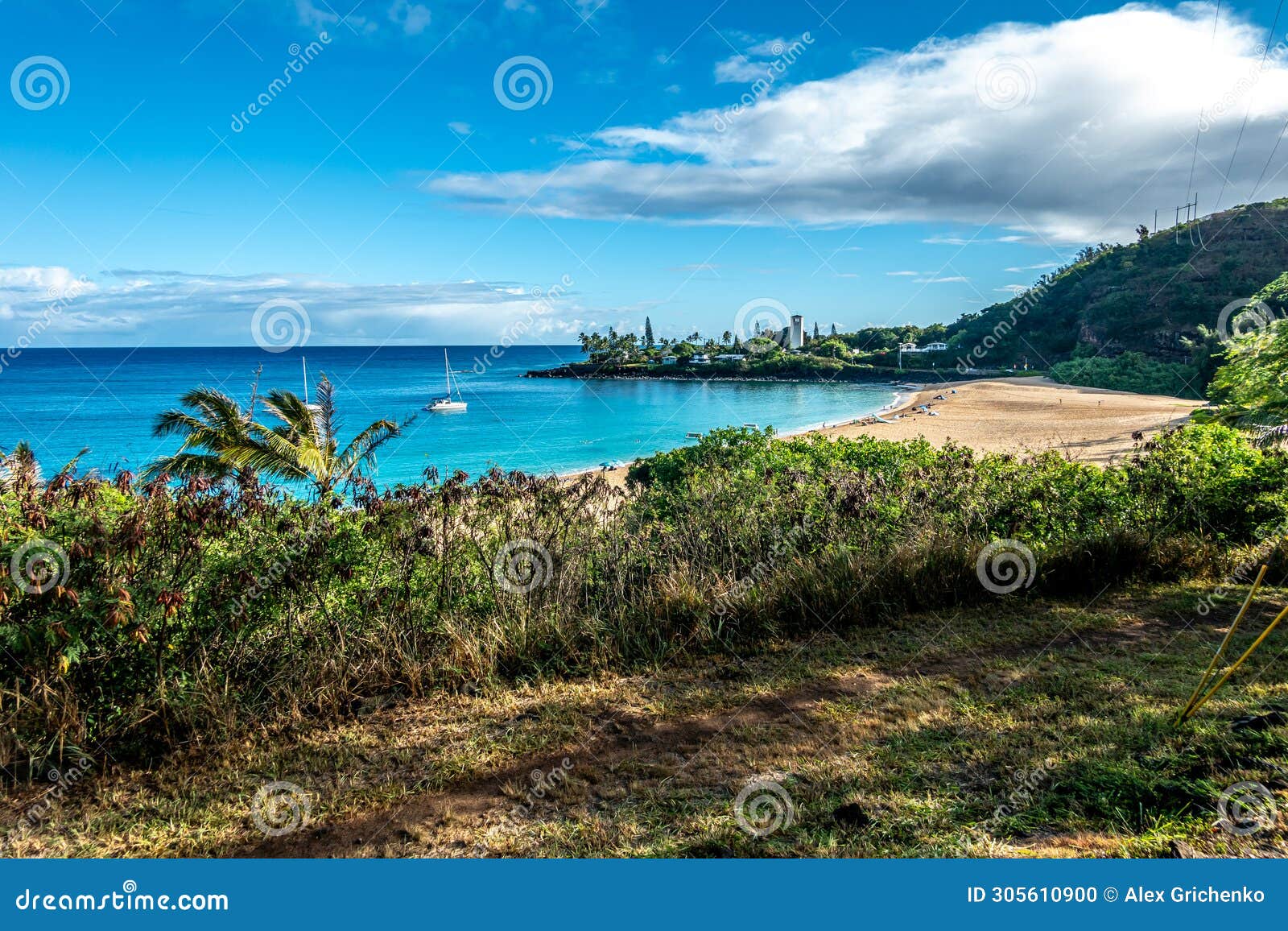 North Shore Beach Scenes in Oahu Hawaii Stock Photo - Image of north ...