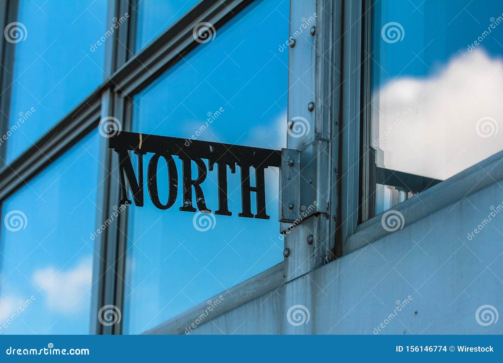 North Sign Mounted To a Building Shot from Behind Editorial Stock Image ...