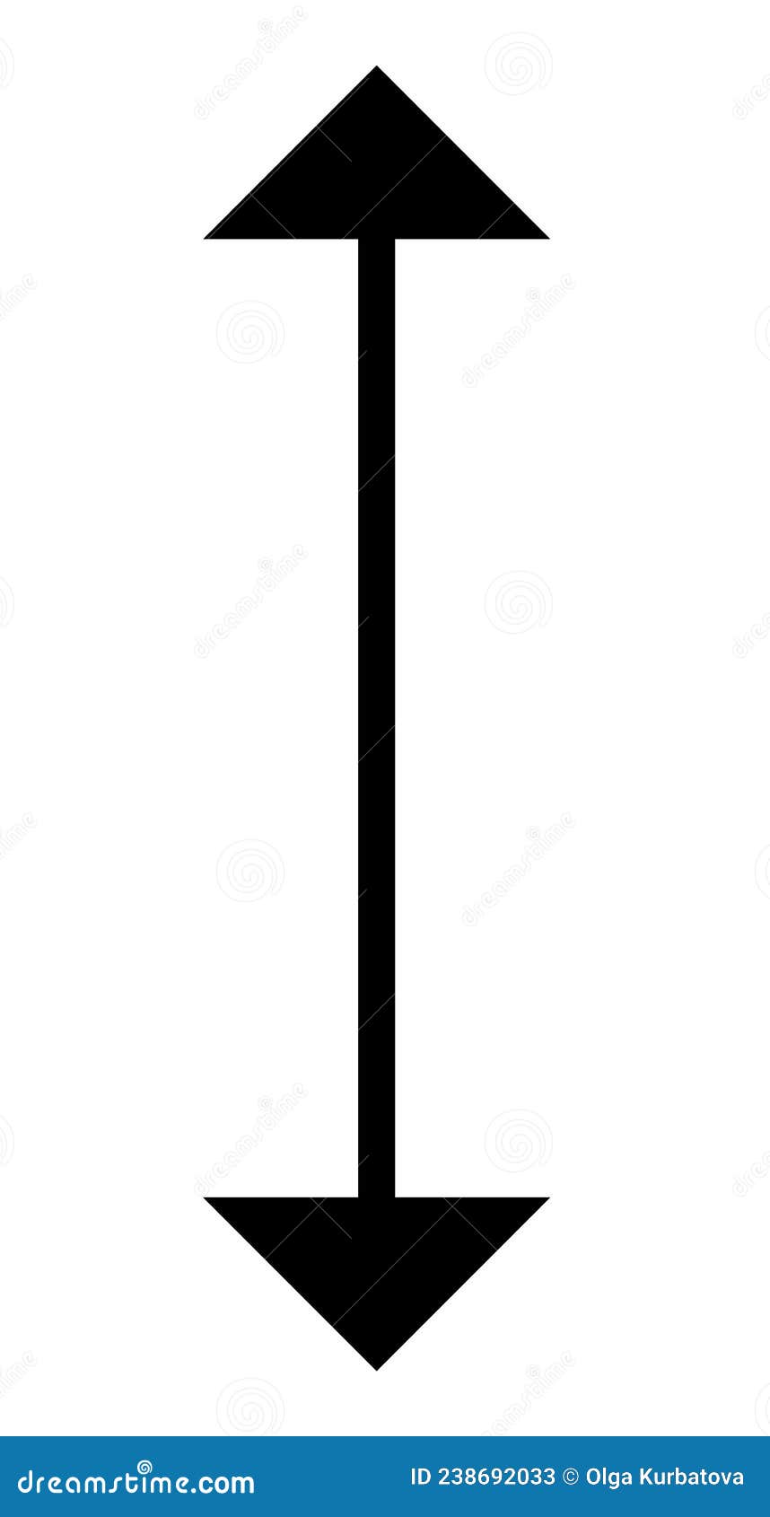 Vertical Arrow Draw Doodle Brush Sketch Cartoon Isolated On Whit ...