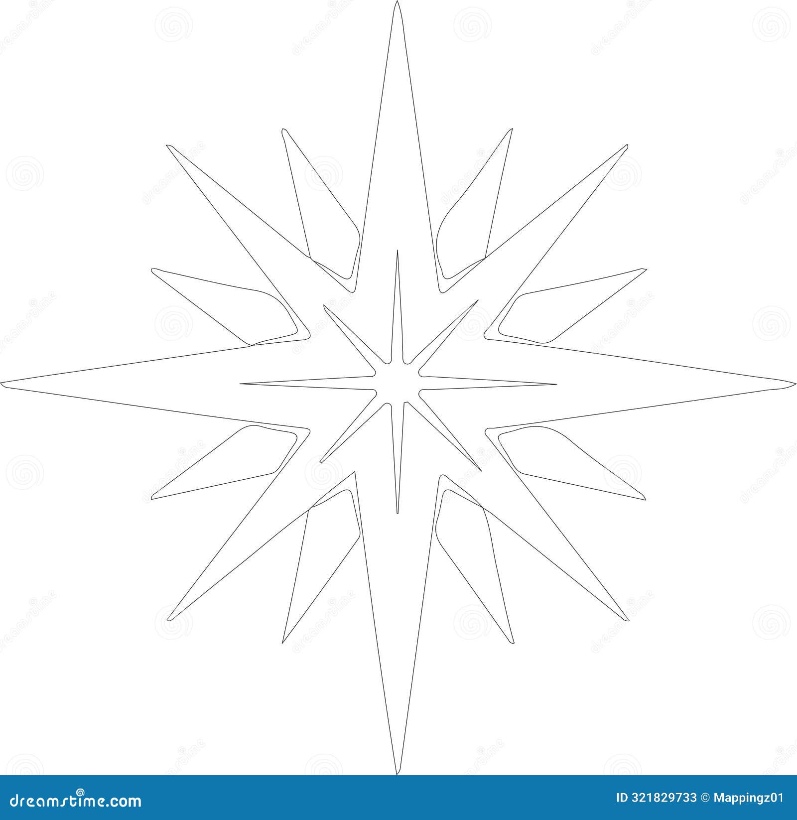 North Star Outline Silhouette Generative Ai Stock Vector - Illustration ...