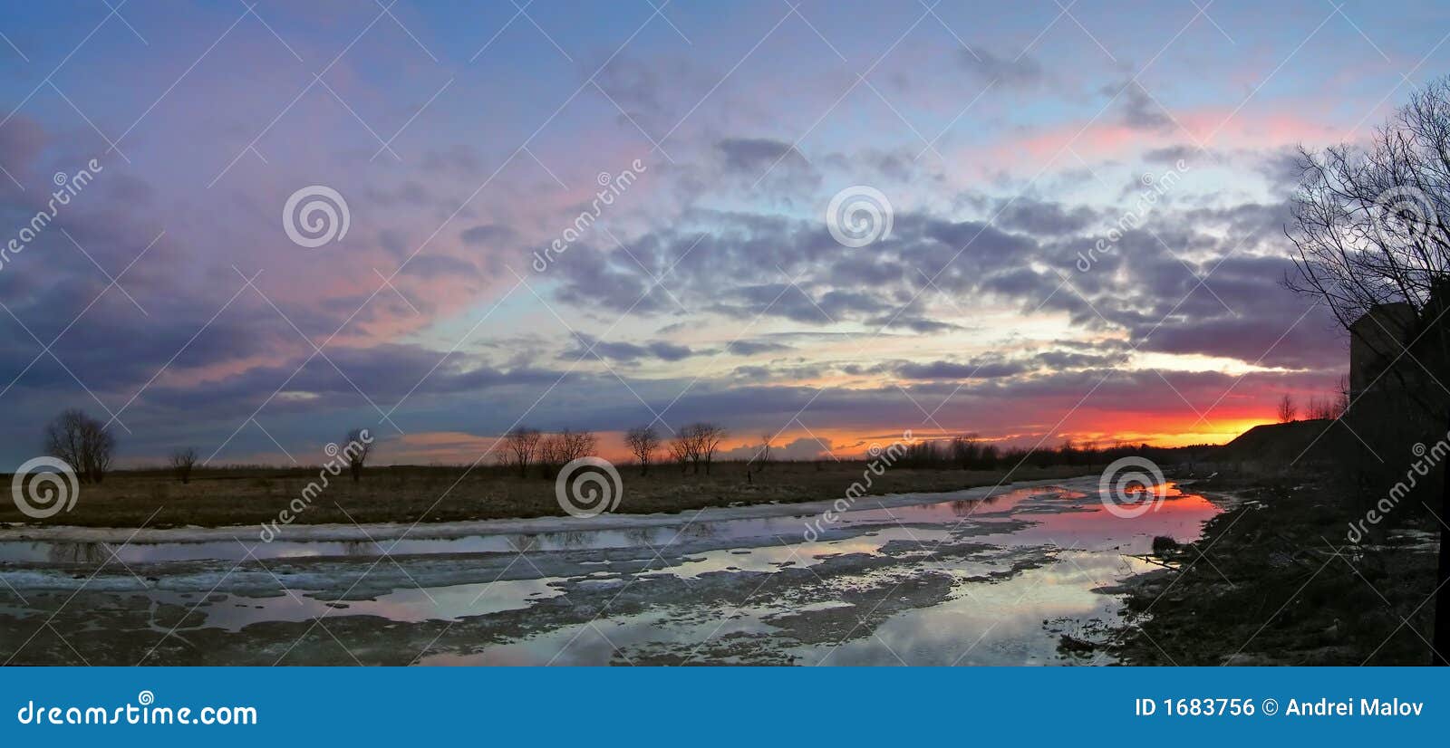 North sunset stock photo. Image of beauty, forest, coast - 1683756
