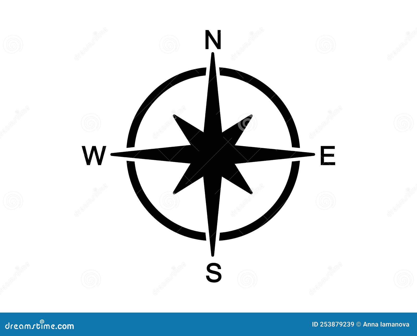 North Symbol. Vector Compass on an Isolated Background Stock Vector ...