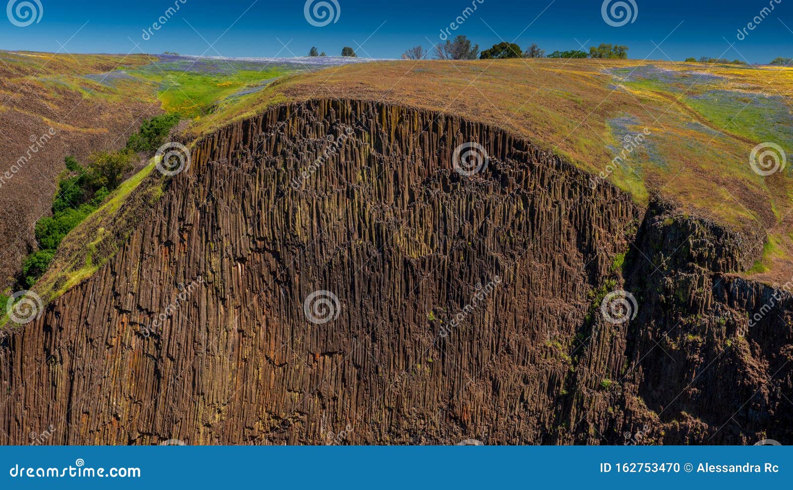 North Table Mountain Rock Formations in the Springtime Stock Photo ...