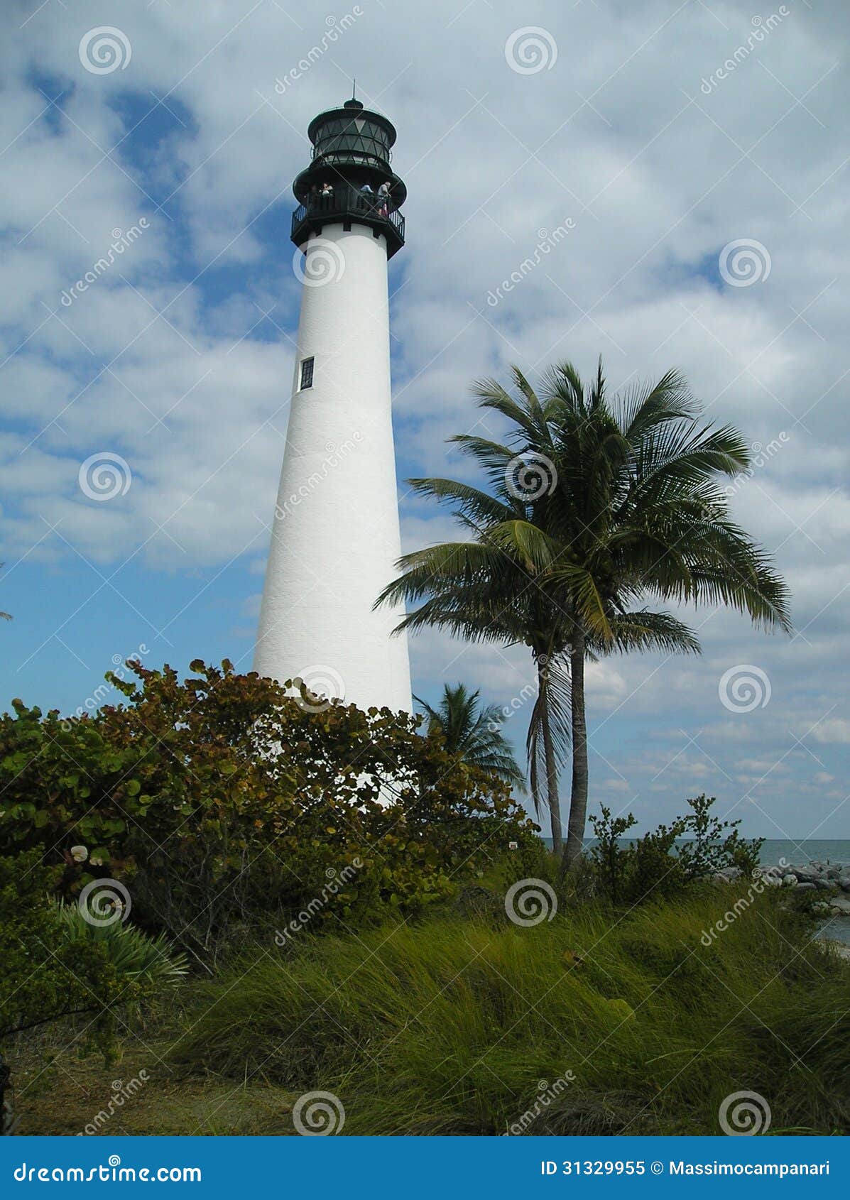 Cape Florida Lighthouse stock image. Image of parco, mare - 31329955