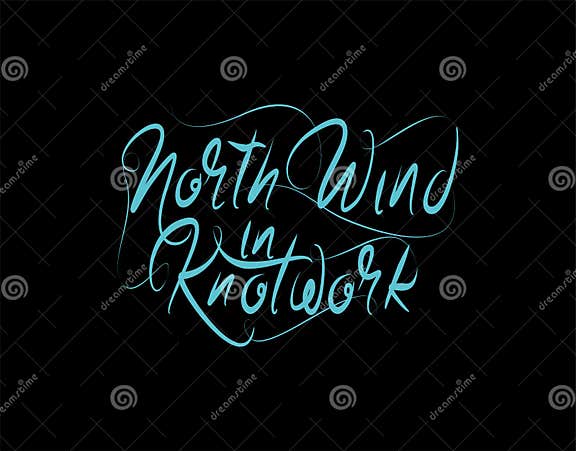 North Wind in Knotwork Lettering Text Stock Vector - Illustration of ...