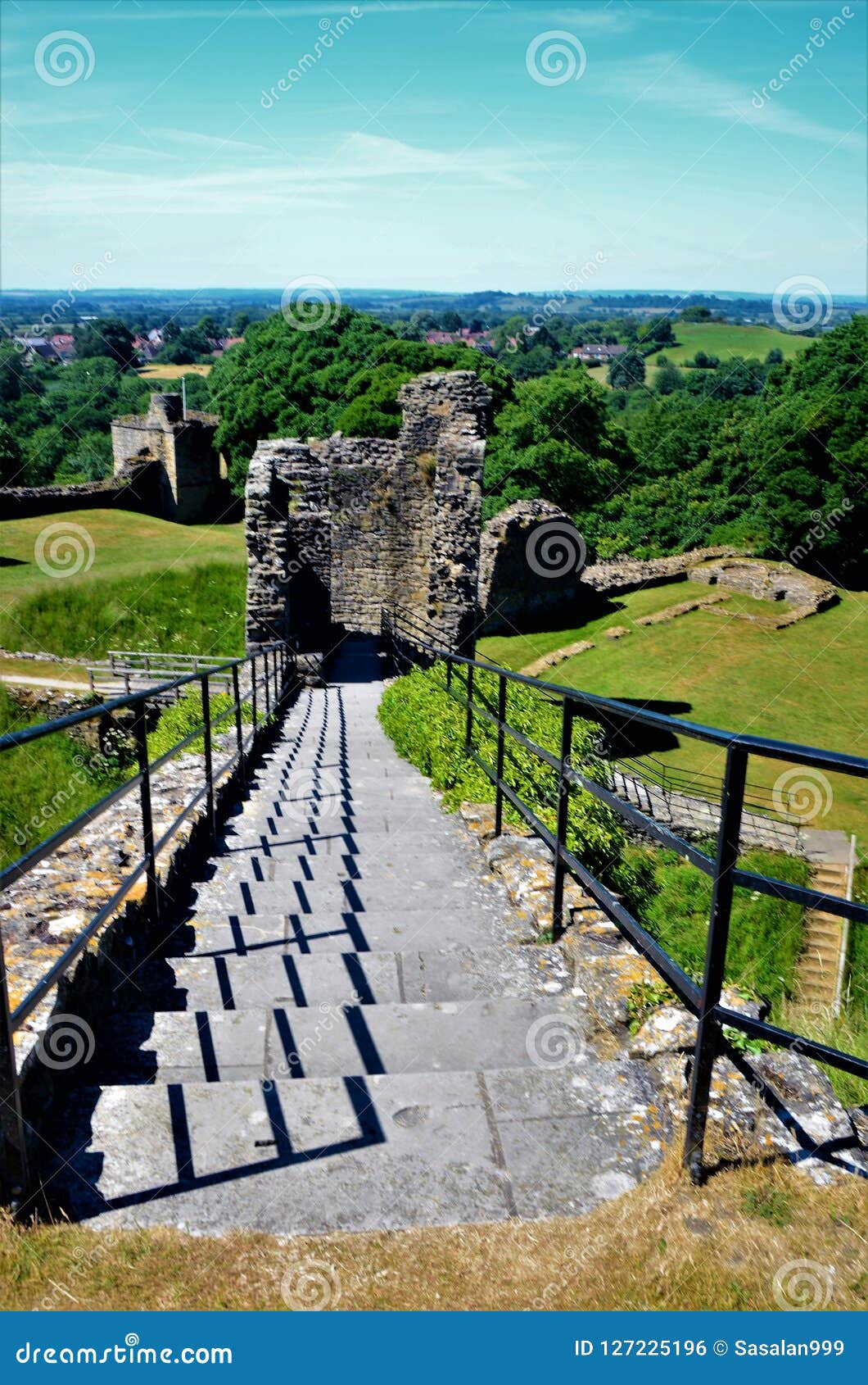 North Yorkshire Landmarks - Pickering Castle Stock Photo - Image of ...