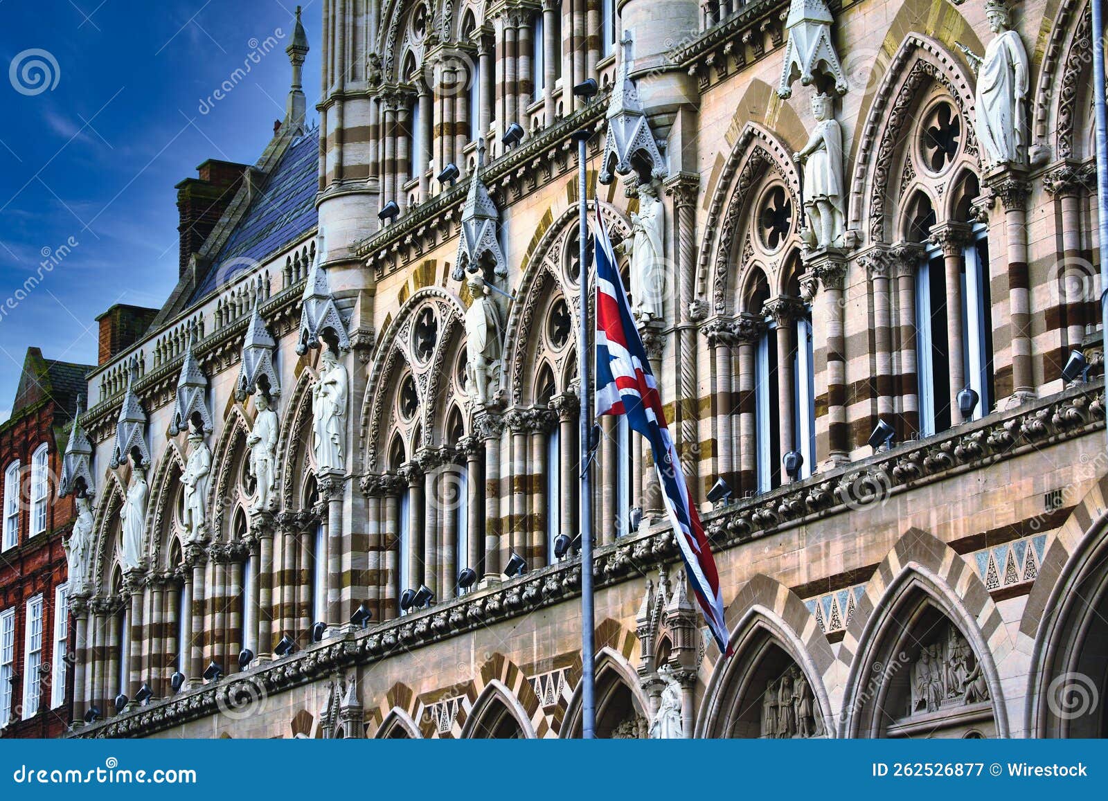 Northampton Town Guildhall in UK Stock Image - Image of landmark ...
