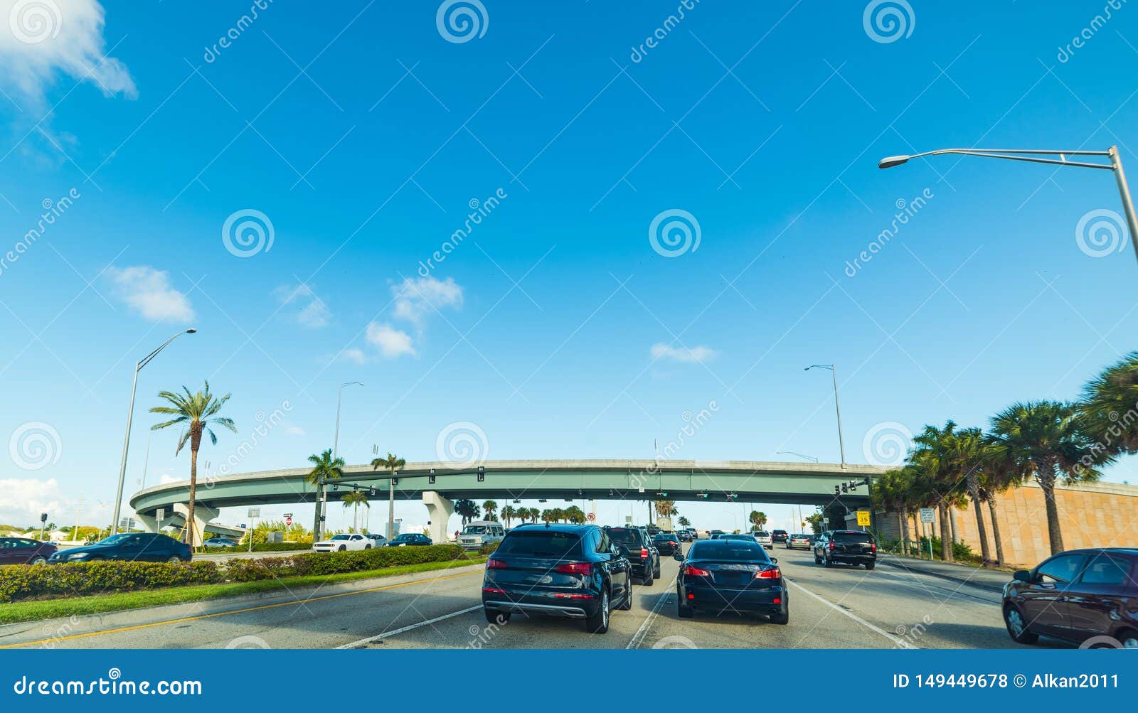 Northbound Traffic on the Highway Stock Photo - Image of america ...