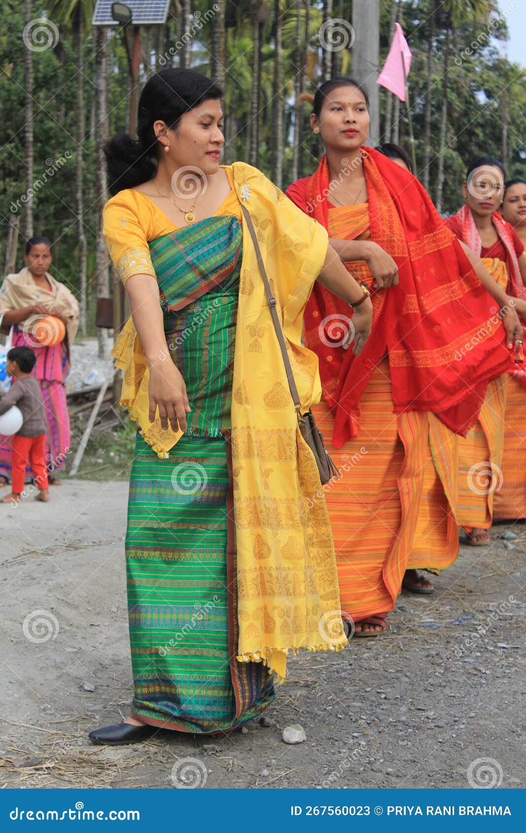 Northeast Indian Bodo Tribe Dancing Editorial Stock Photo - Image of ...