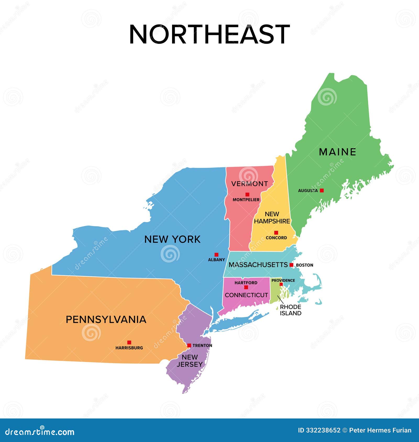 Northeast, U.S stock vector. Illustration of northeastern - 332238652 Northeast, U.S stock vector. Illustration of northeastern - 332238652