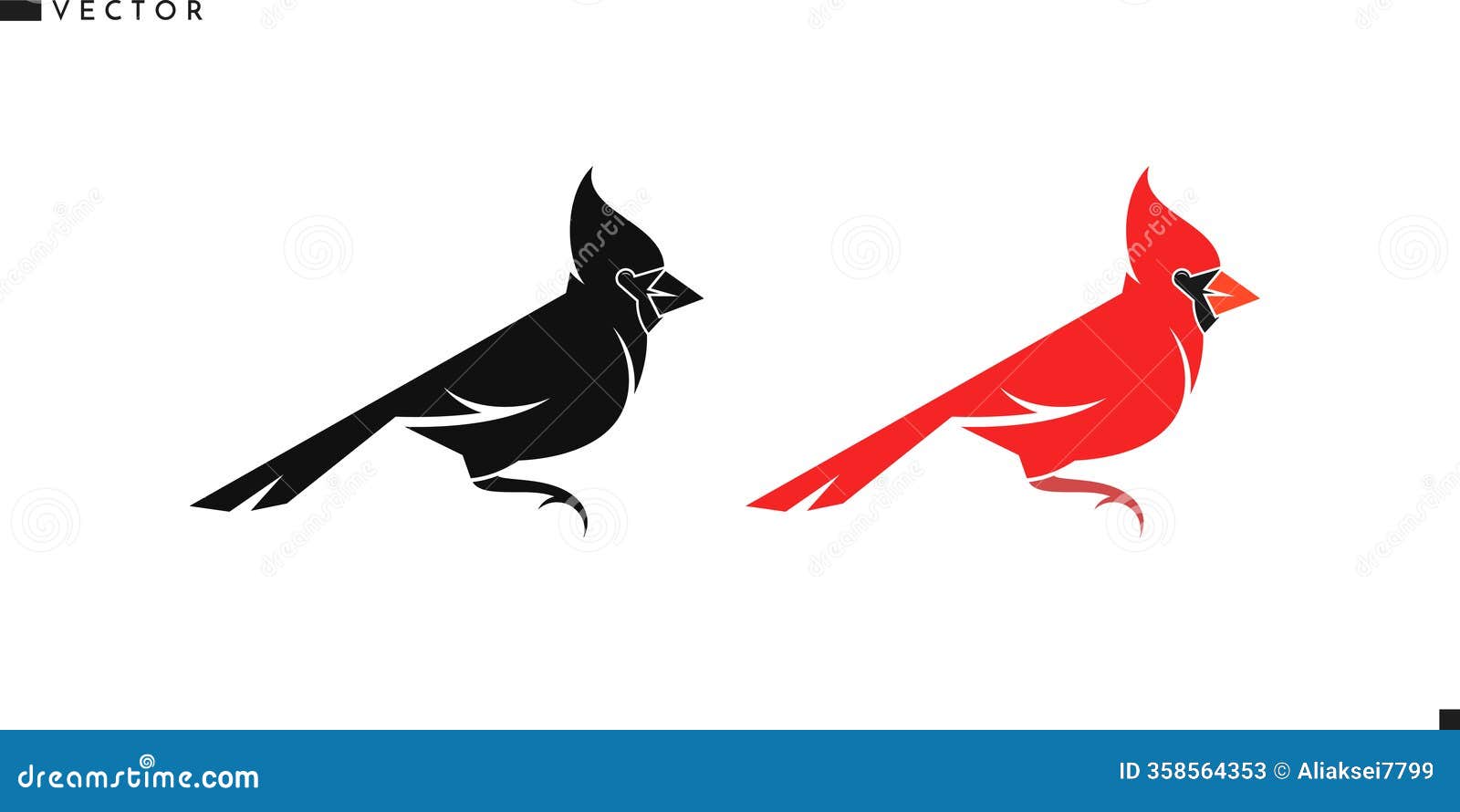 Northern Cardinal Sport Logo Angry Bird Team Shield Mascot. Vector ...