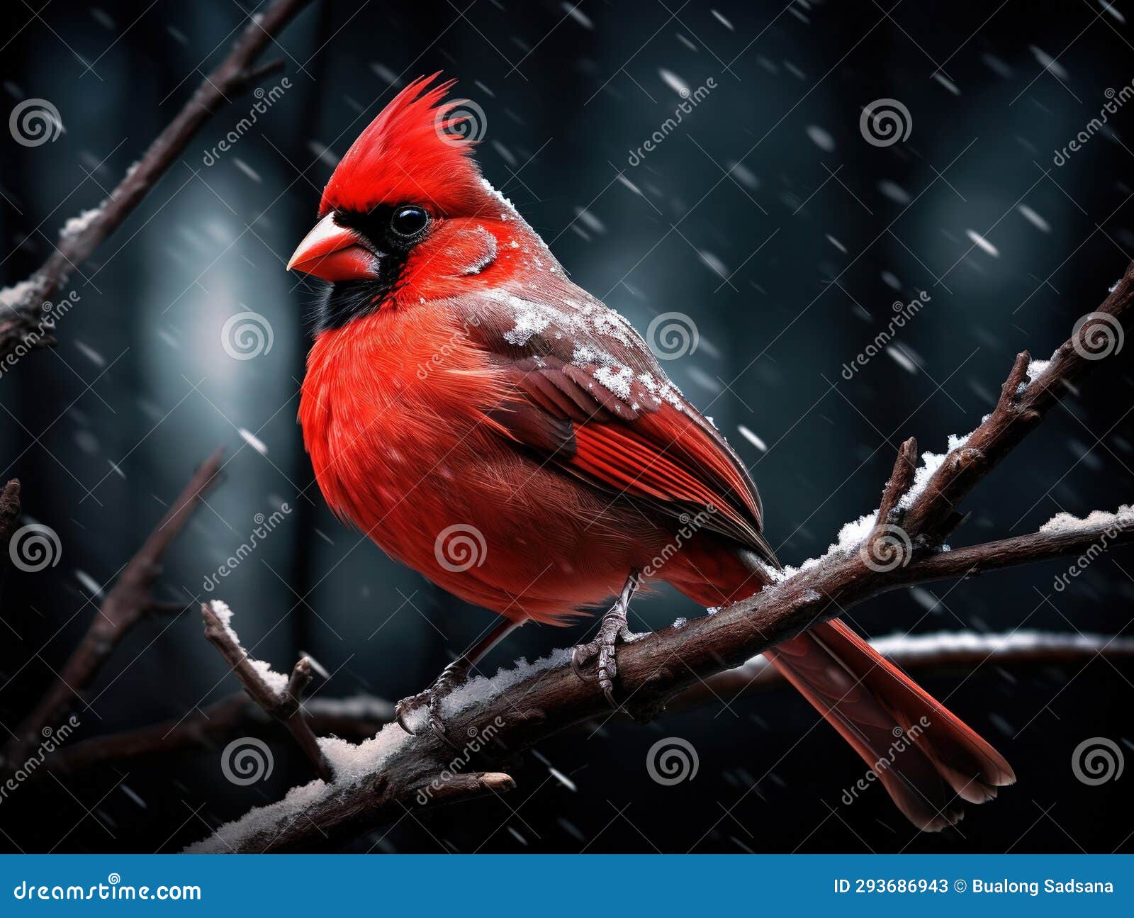 Ai Generated Illustration Wildlife Concept of Northern Cardinal Stock ...
