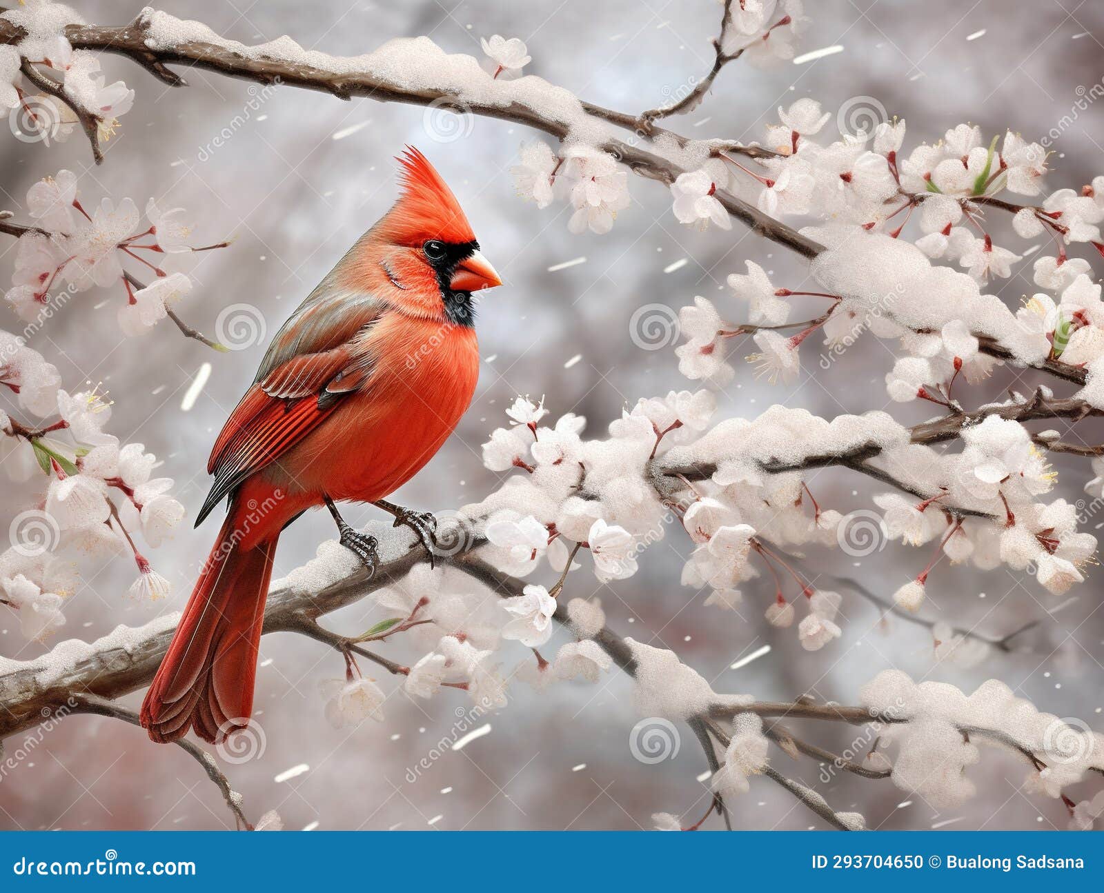 Ai Generated Illustration Wildlife Concept of Northern Cardinal Stock ...