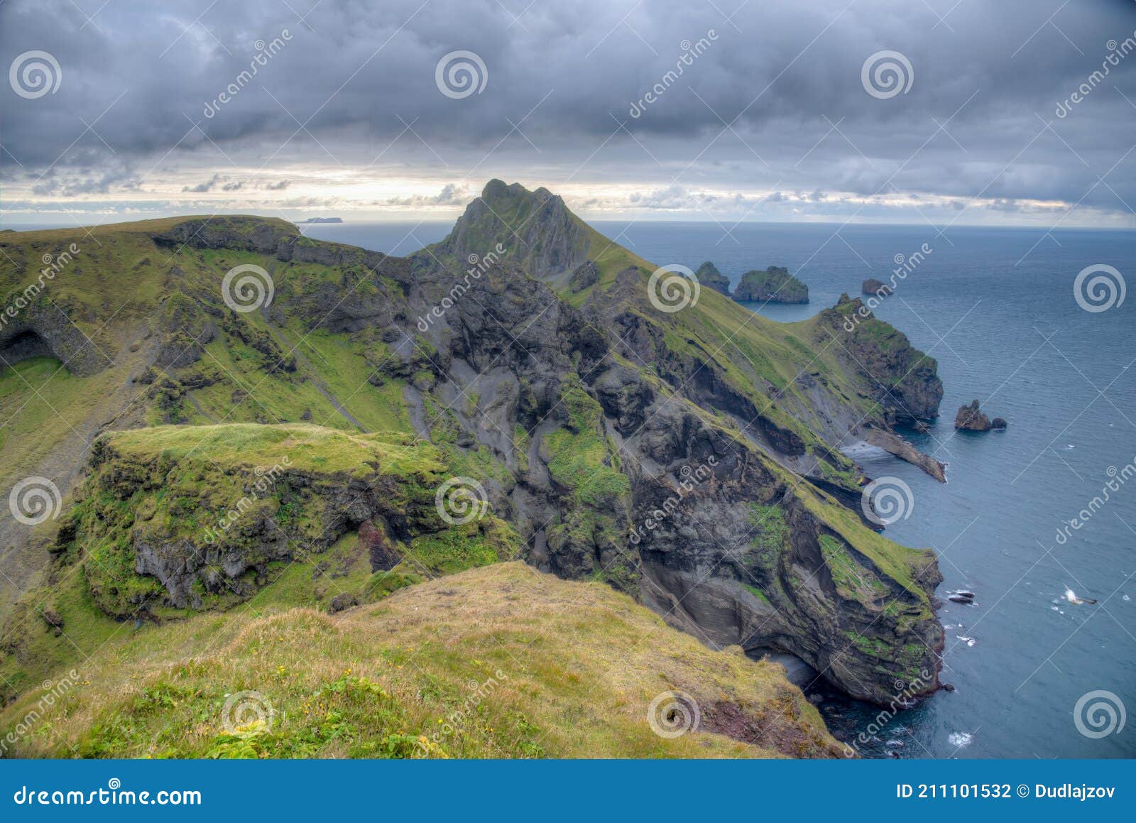 Northern Cliffs of Heimaey Island at Iceland Stock Photo - Image of ...