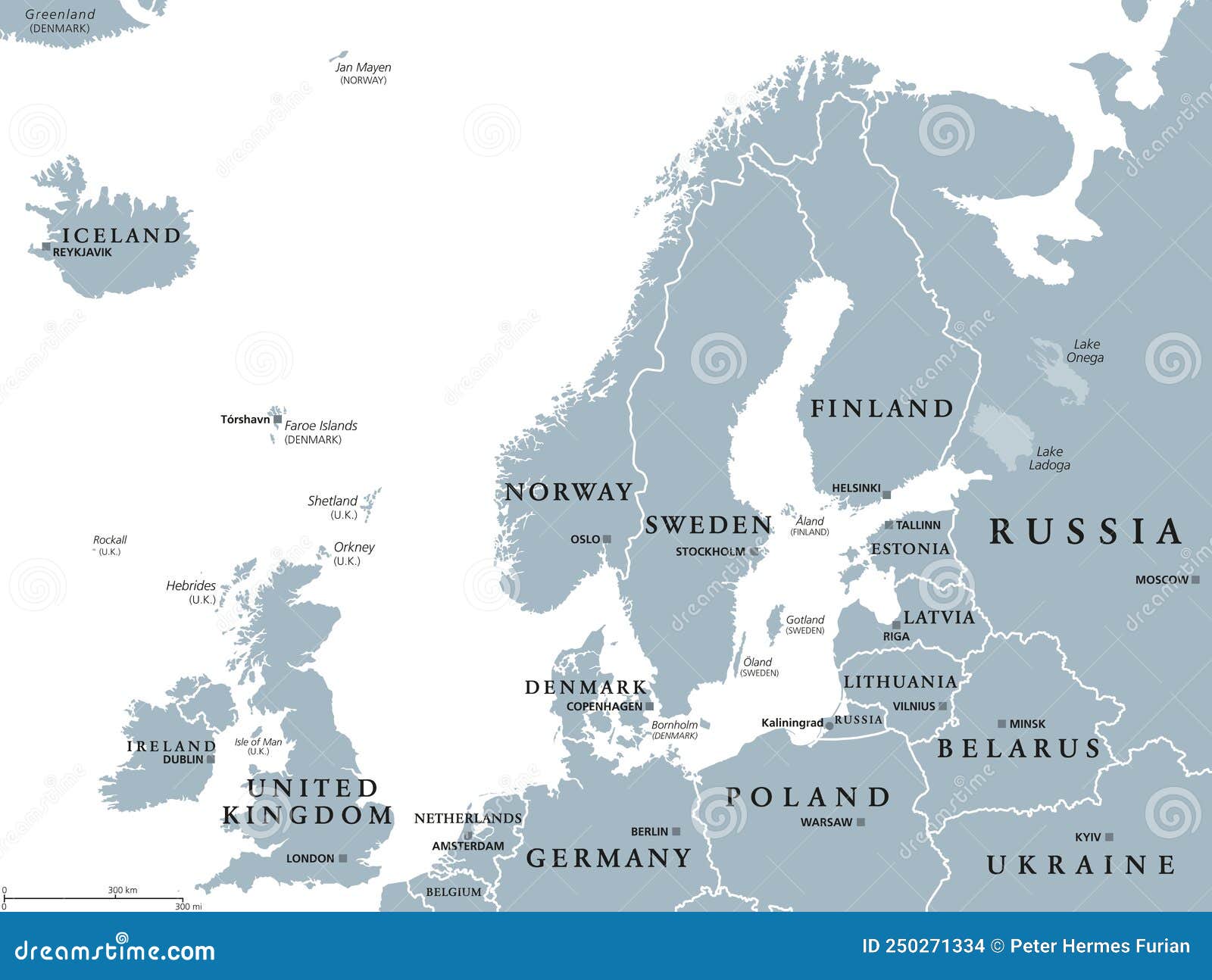 Europe Map With Gray Tone On Png Or Transparent Background,illustration ...