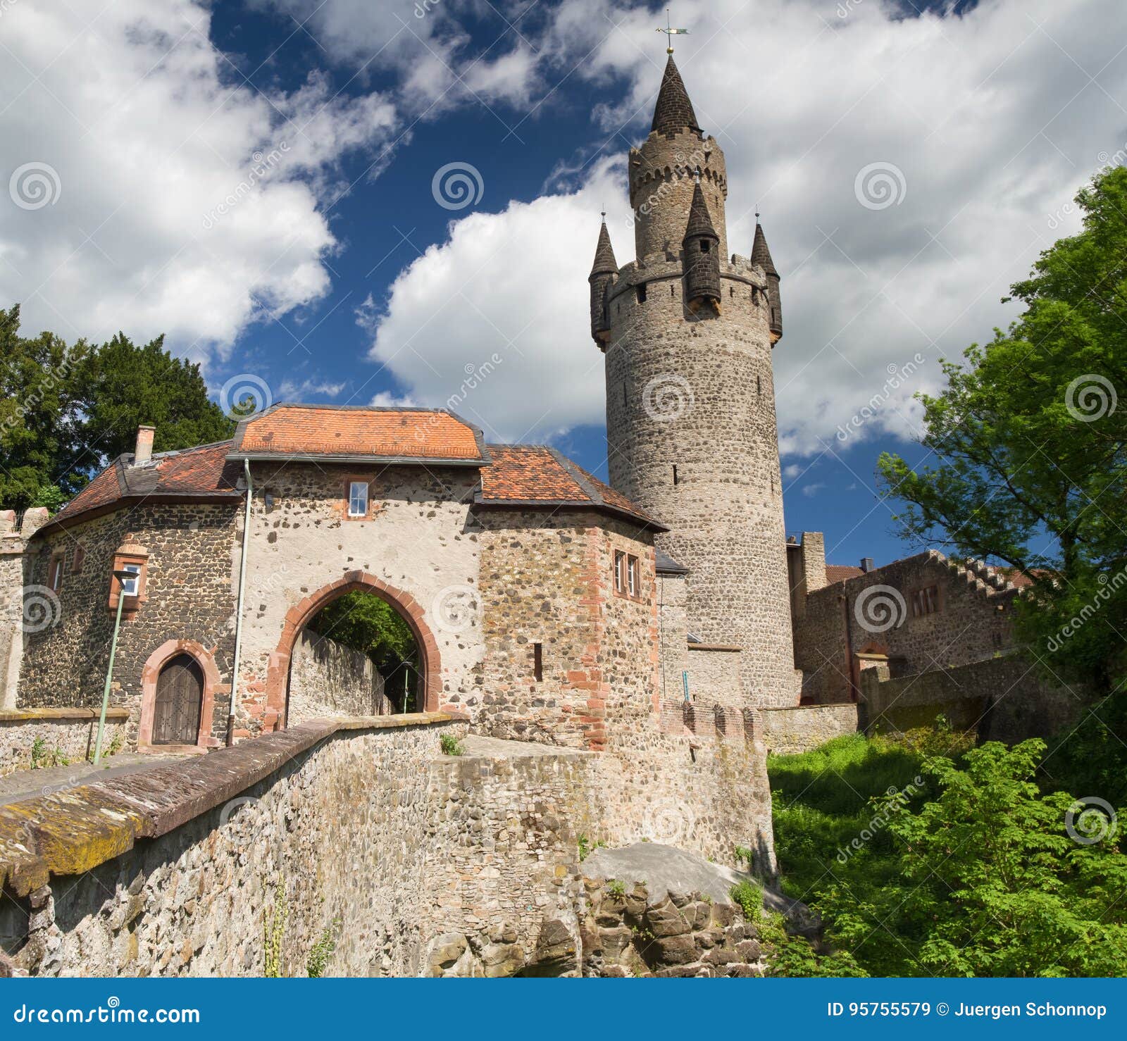 Northern Gate and Adolfsturm of Castle Friedberg Stock Image - Image of ...