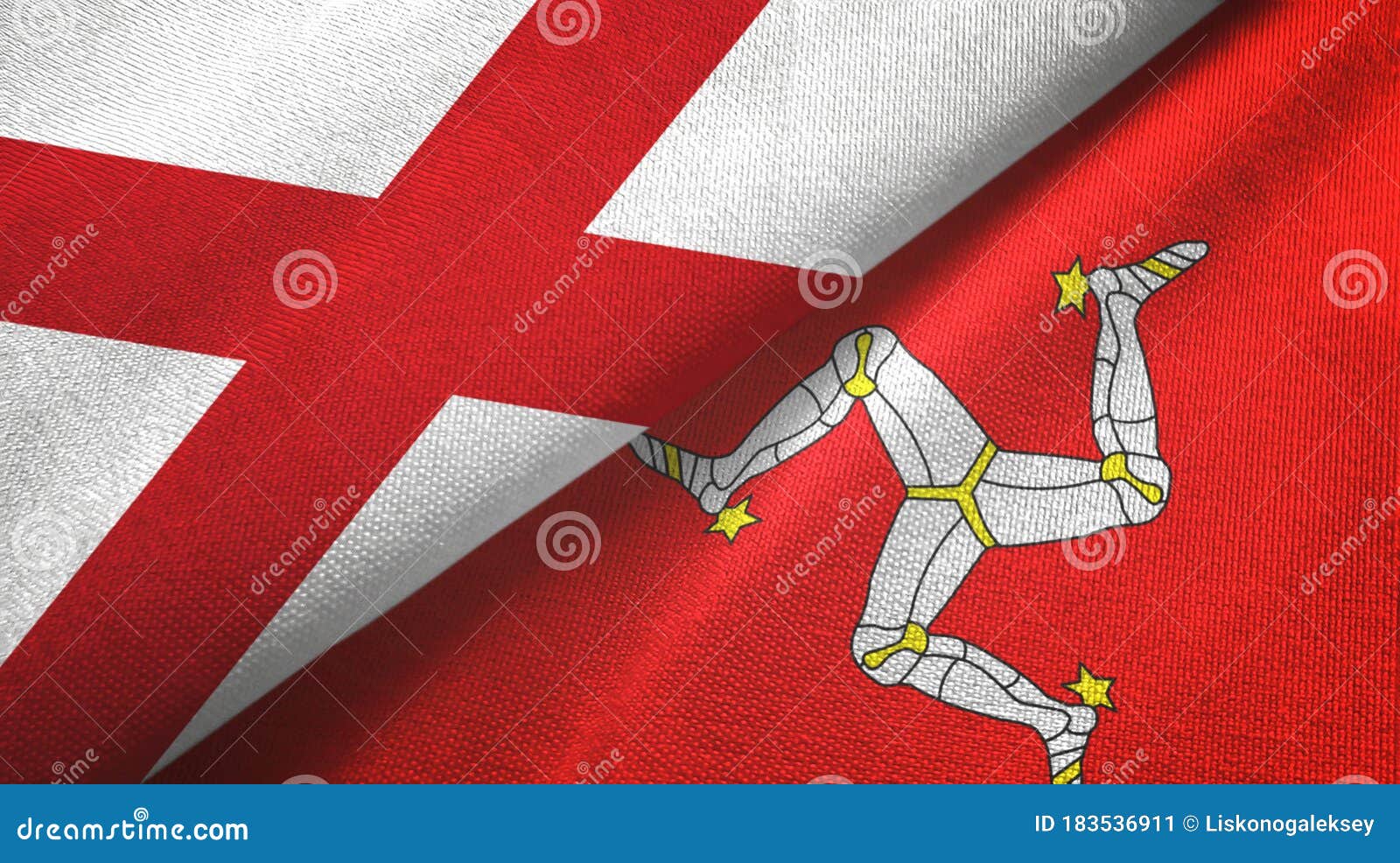 Northern Ireland Saint Patrick S Saltire and Isle of Mann Two Flags ...
