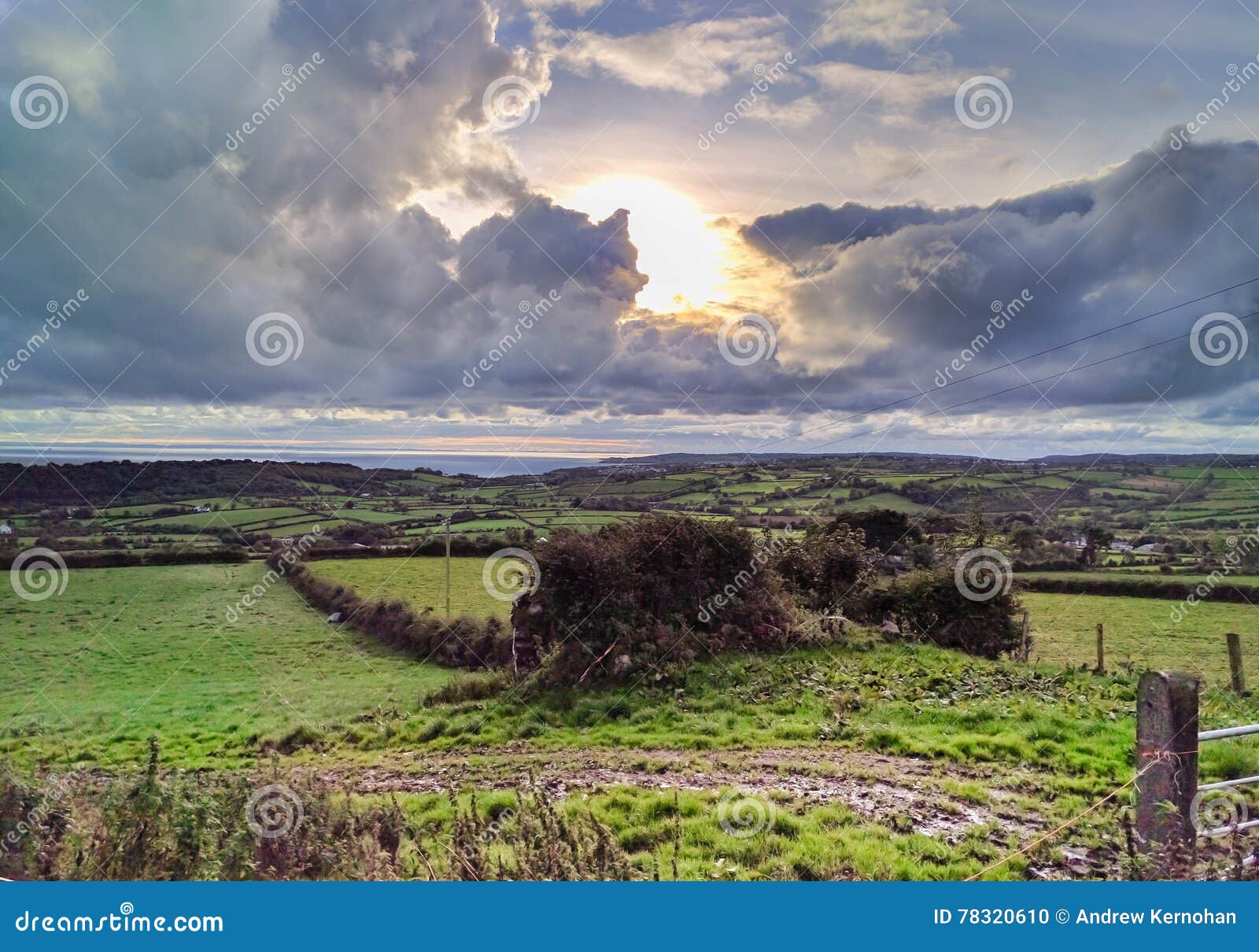 Northern Irish Countryside stock photo. Image of sunrise - 78320610