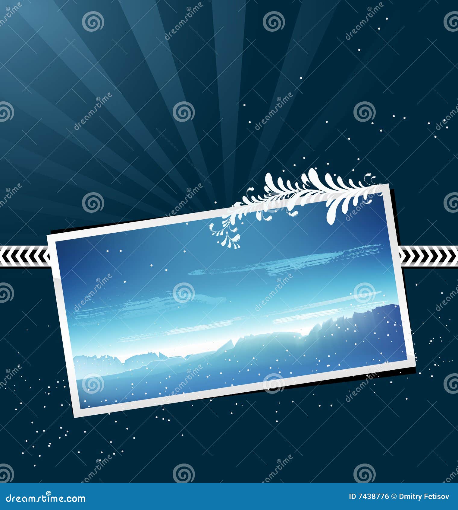 Northern landscape stock vector. Illustration of cold - 7438776