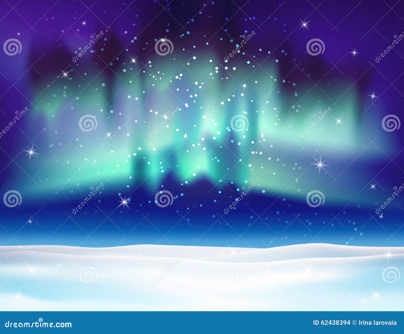 Northern Lights Background Vector Illustration. Stock Vector ...