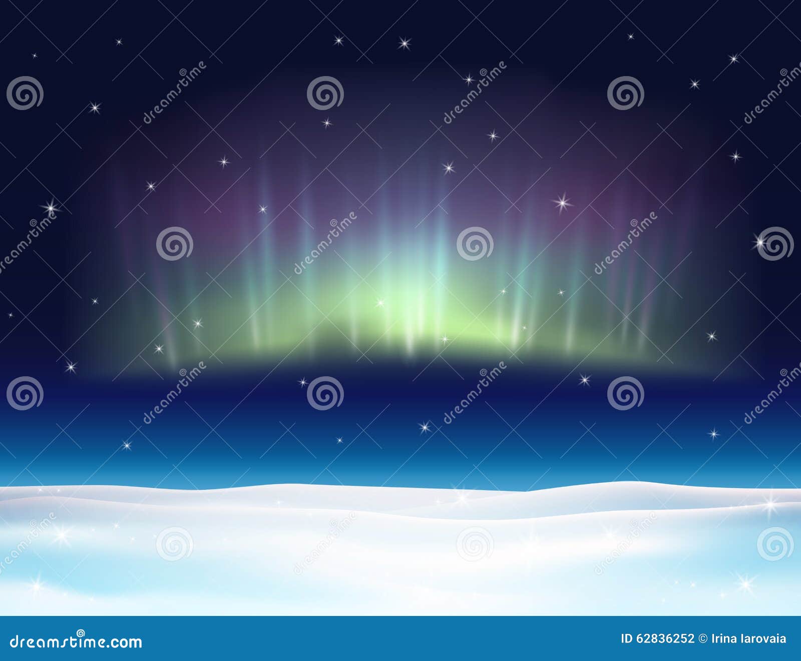 Northern Lights Background Vector Illustration. Stock Vector ...