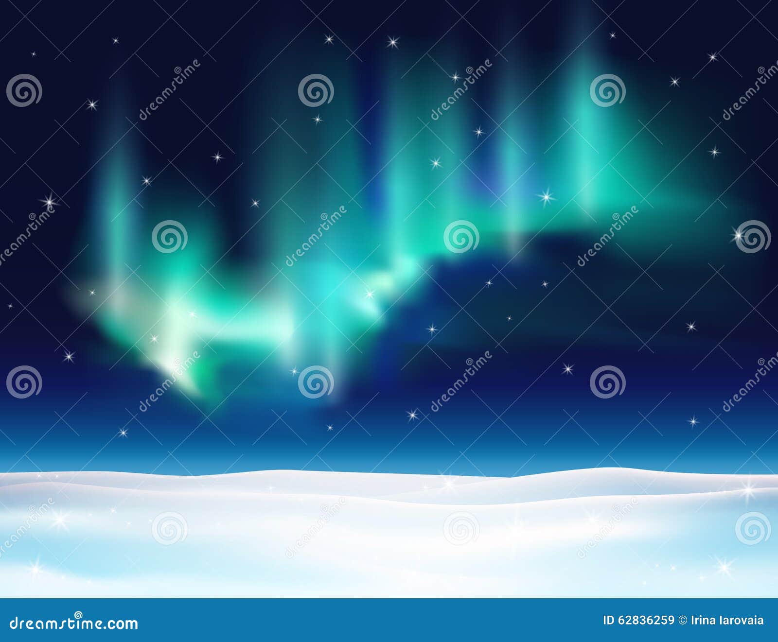 Northern Lights Background Vector Illustration. Stock Vector ...