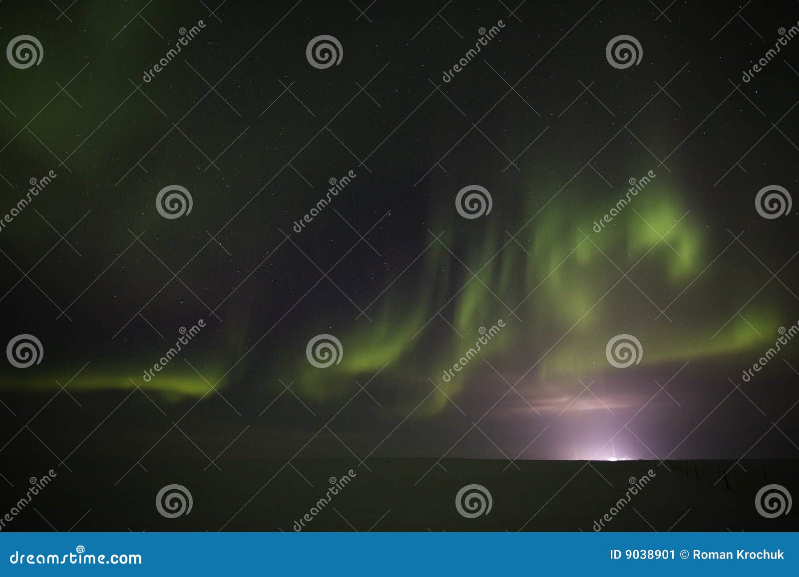 Northern Lights in Night Arctic Sky Stock Image - Image of borealis ...