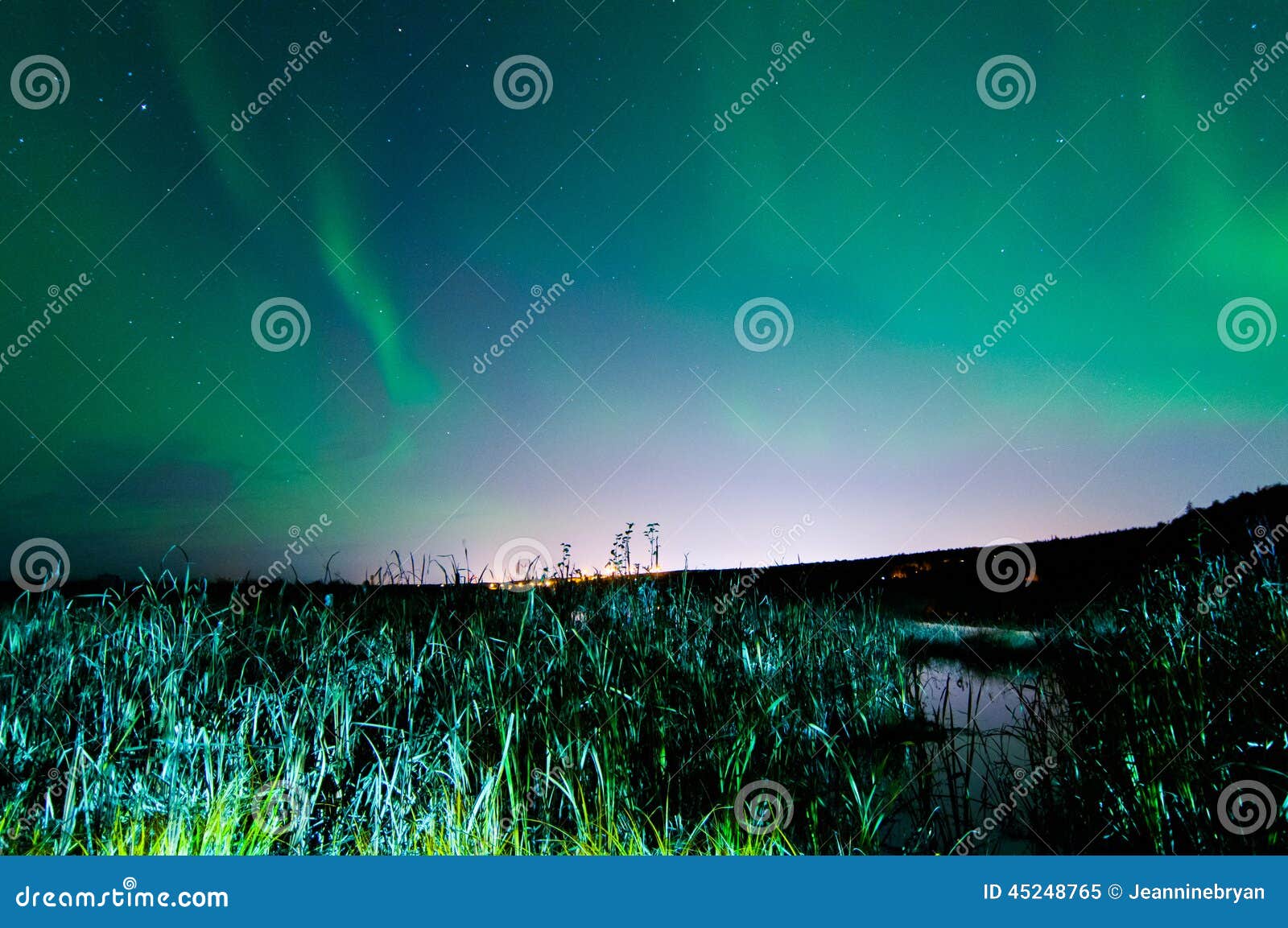 Northern Lights stock image. Image of clear, landscape - 45248765