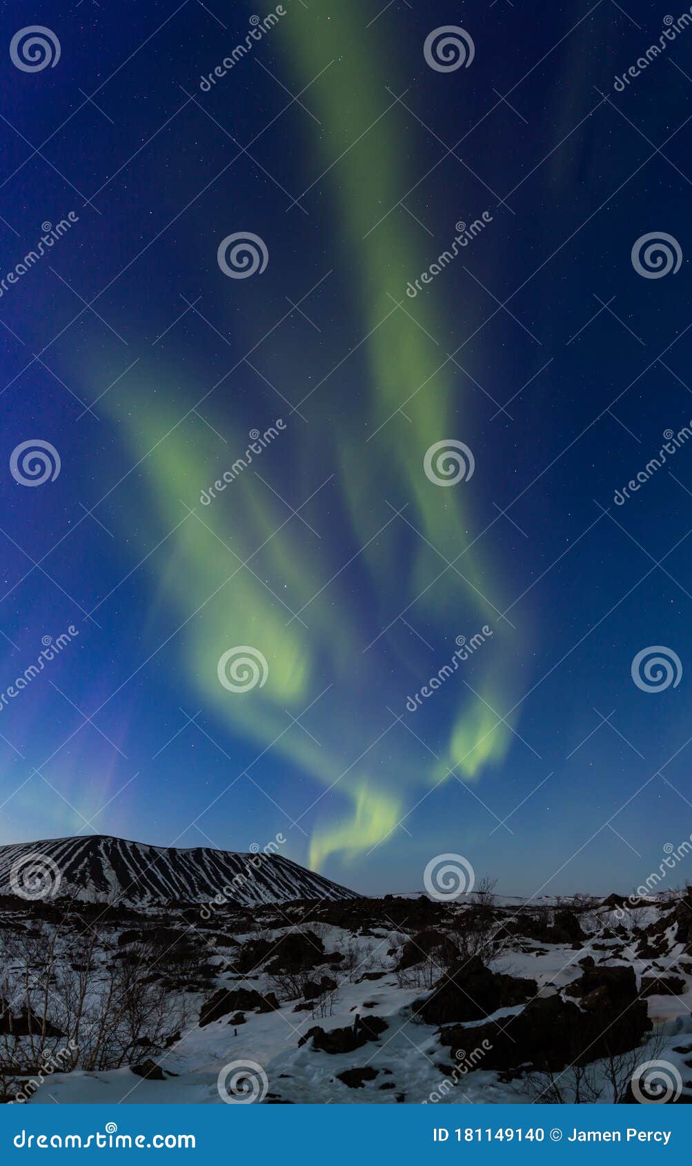 Northern Lights Panoramic Arctic Scene Stock Photo - Image of landscape ...