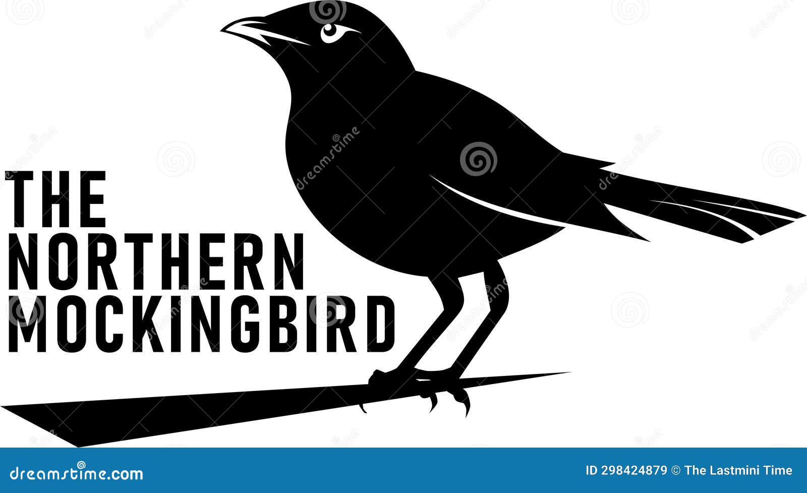 The Northern Mockingbird Symbol Of Texas Independence Day VECTOR ...