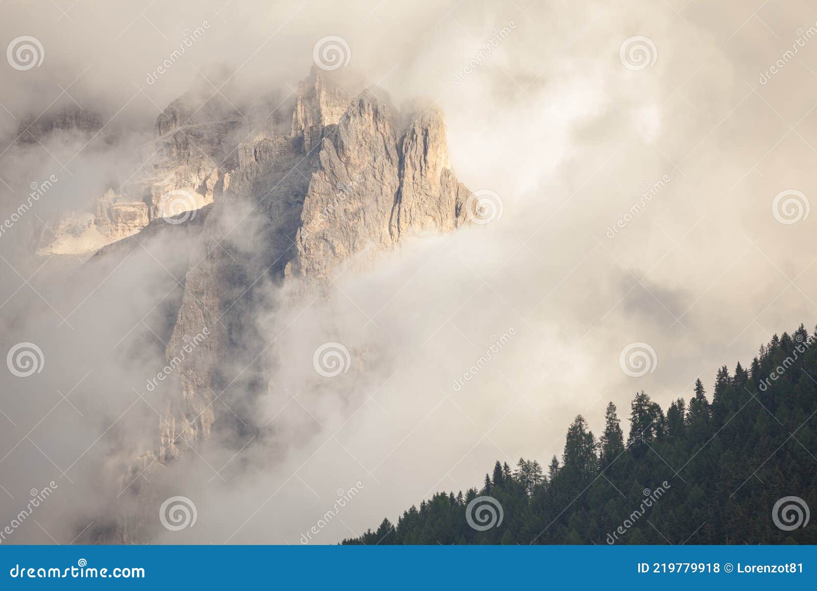 The Northern Side of Sella Group among the Clouds from the Val Gardena ...