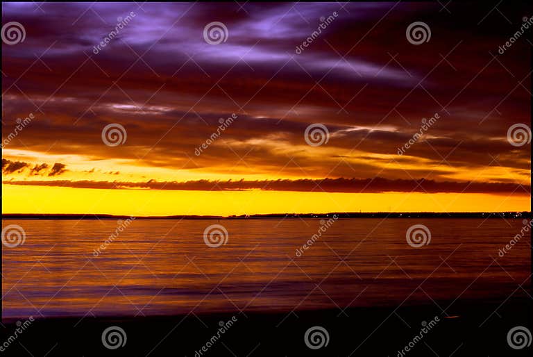 Northern Sunset stock image. Image of reflections, north - 848363